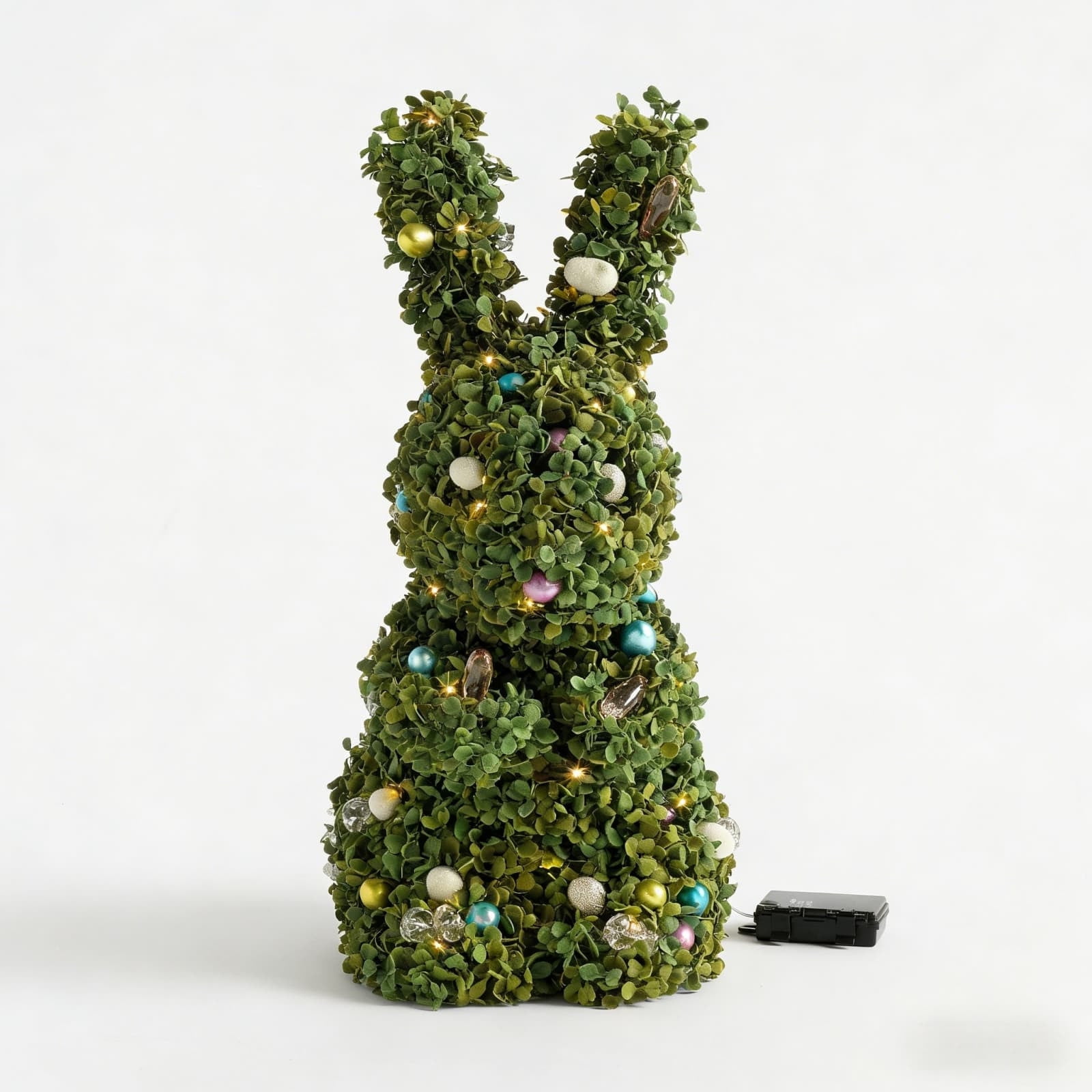 Easter Egg-Shaped Colorful Ball Bunny - with String Lights - Perfect ...