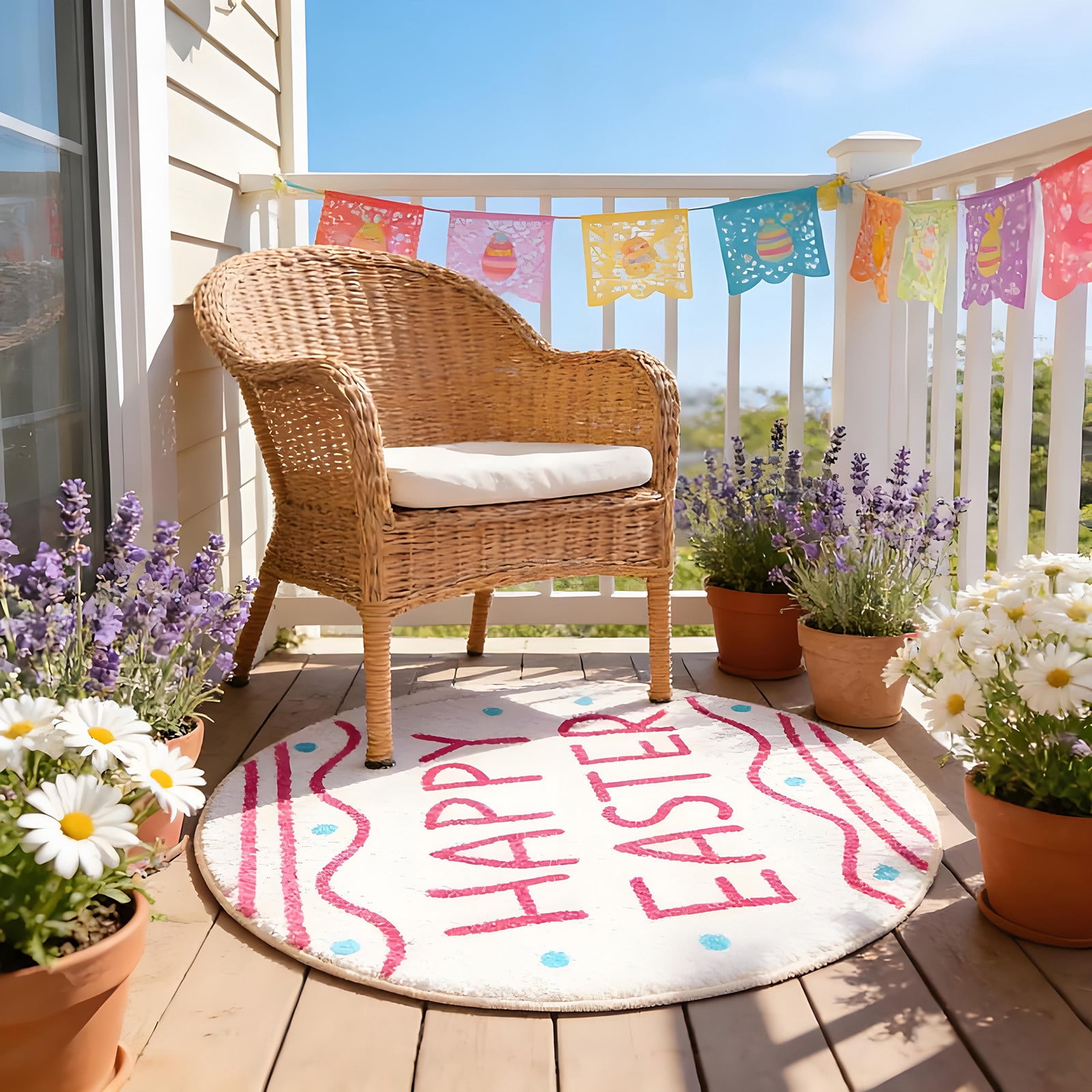 Easter Egg Shaped Floor Mat for Home Decor - Stylish, Non-Slip, Indoor ...