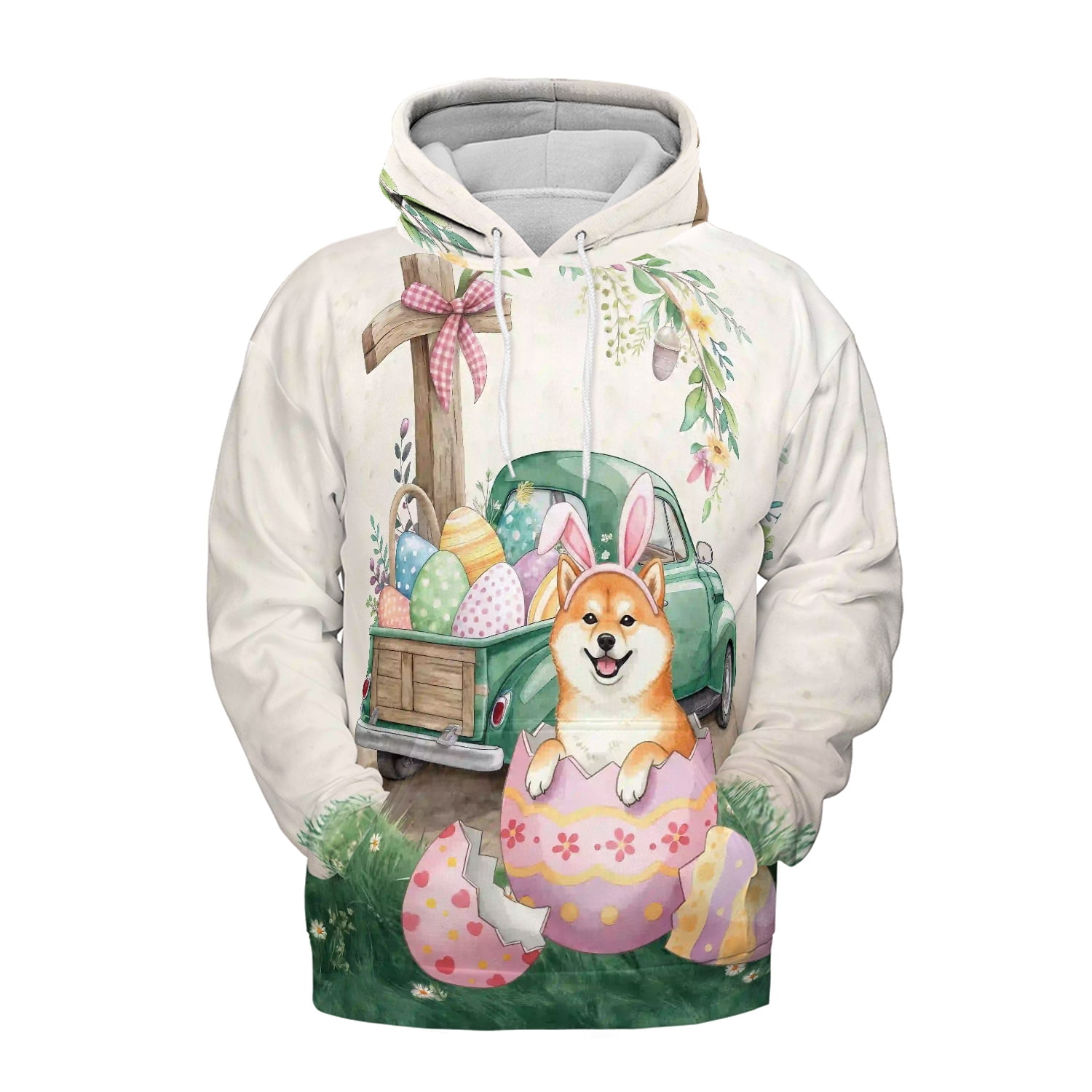 Easter Egg Shiba Inu Bunny Ear Welcome Spring Truck All Over Print 3D ...
