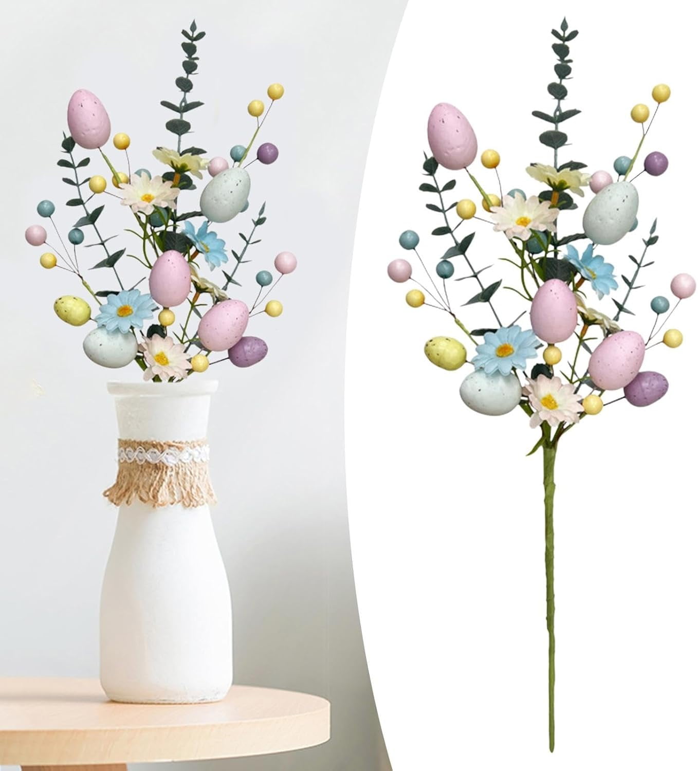 Easter Egg Stem Flower Pick erries Picks Spring Floral Twig Branches ...