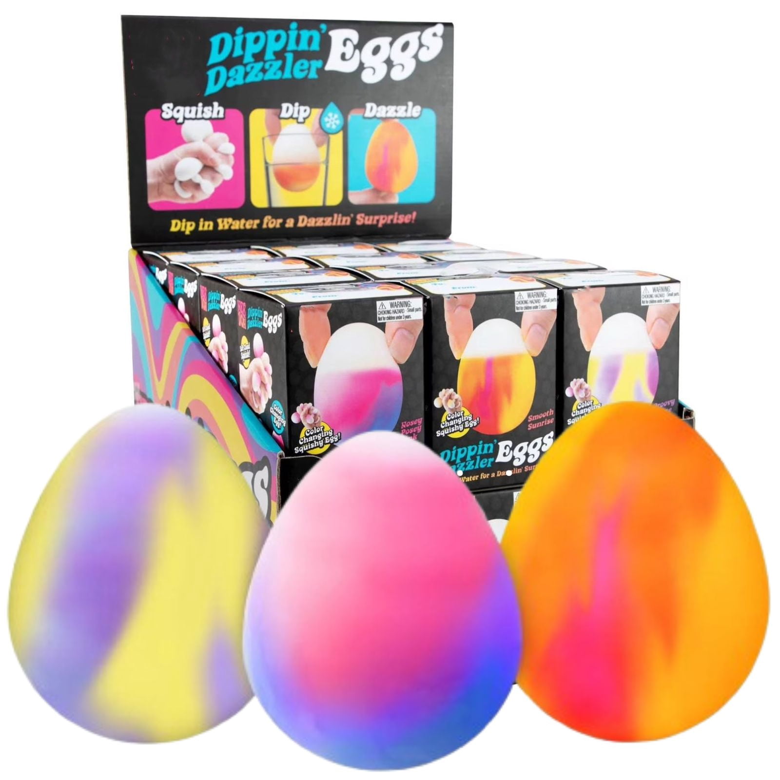 Easter Egg Stress Toys,3 Pack Egg-Shaped Squeeze Sensory Toys, Soft ...
