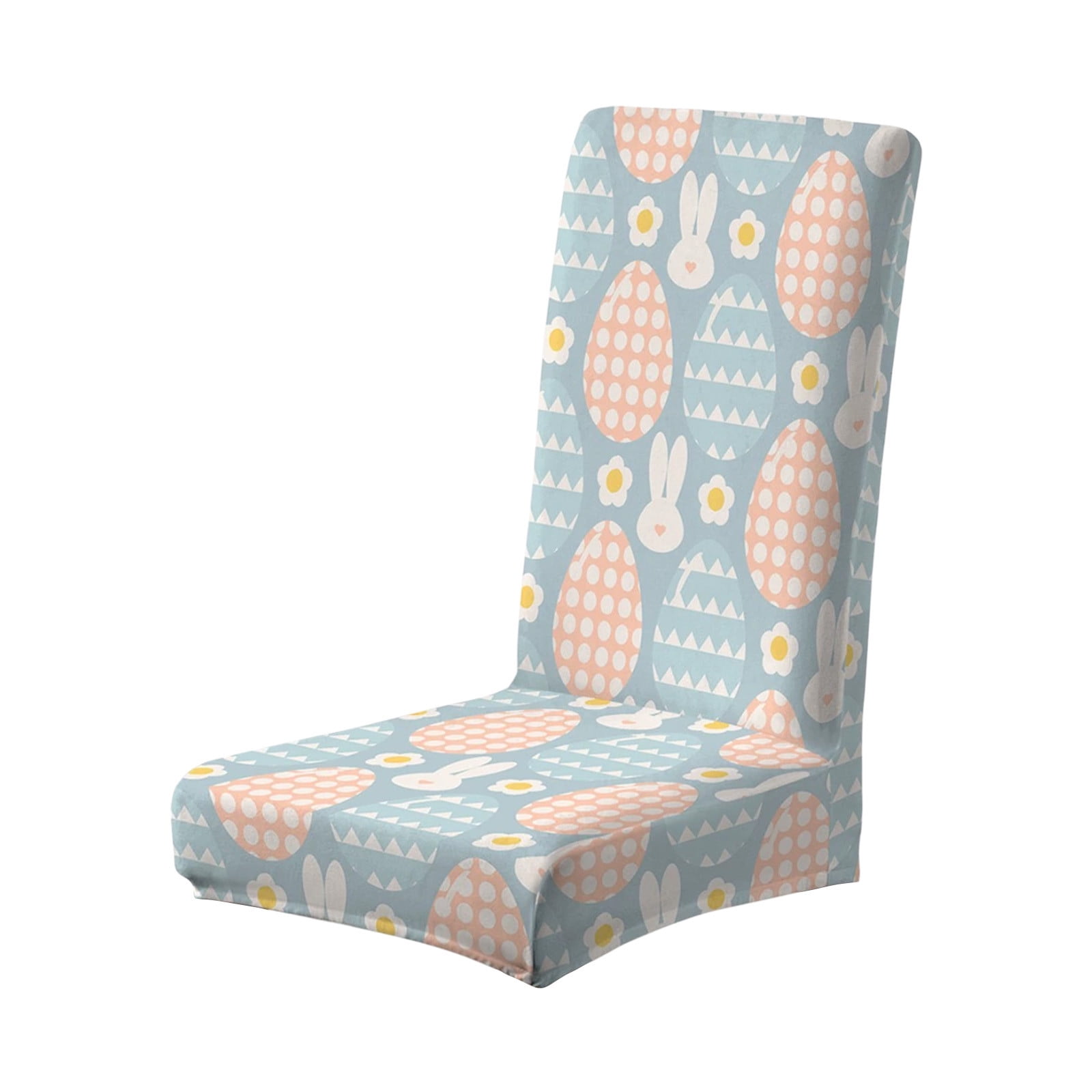 Easter Egg Stretch Chair Covers Set of 1 Removable Washable Dining ...