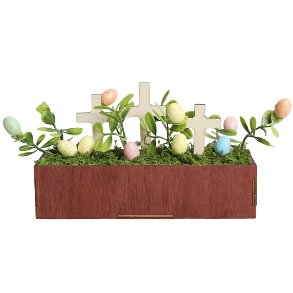 Easter Egg Tabletop Terrarium Decoration for Festive Tables, Cross ...