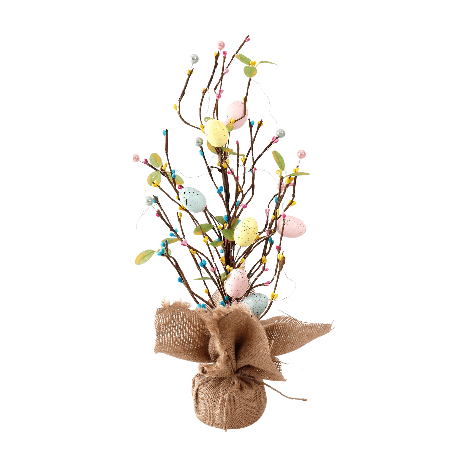 Easter Egg Tree with Led Lights Artificial Egg Decoration Holiday ...