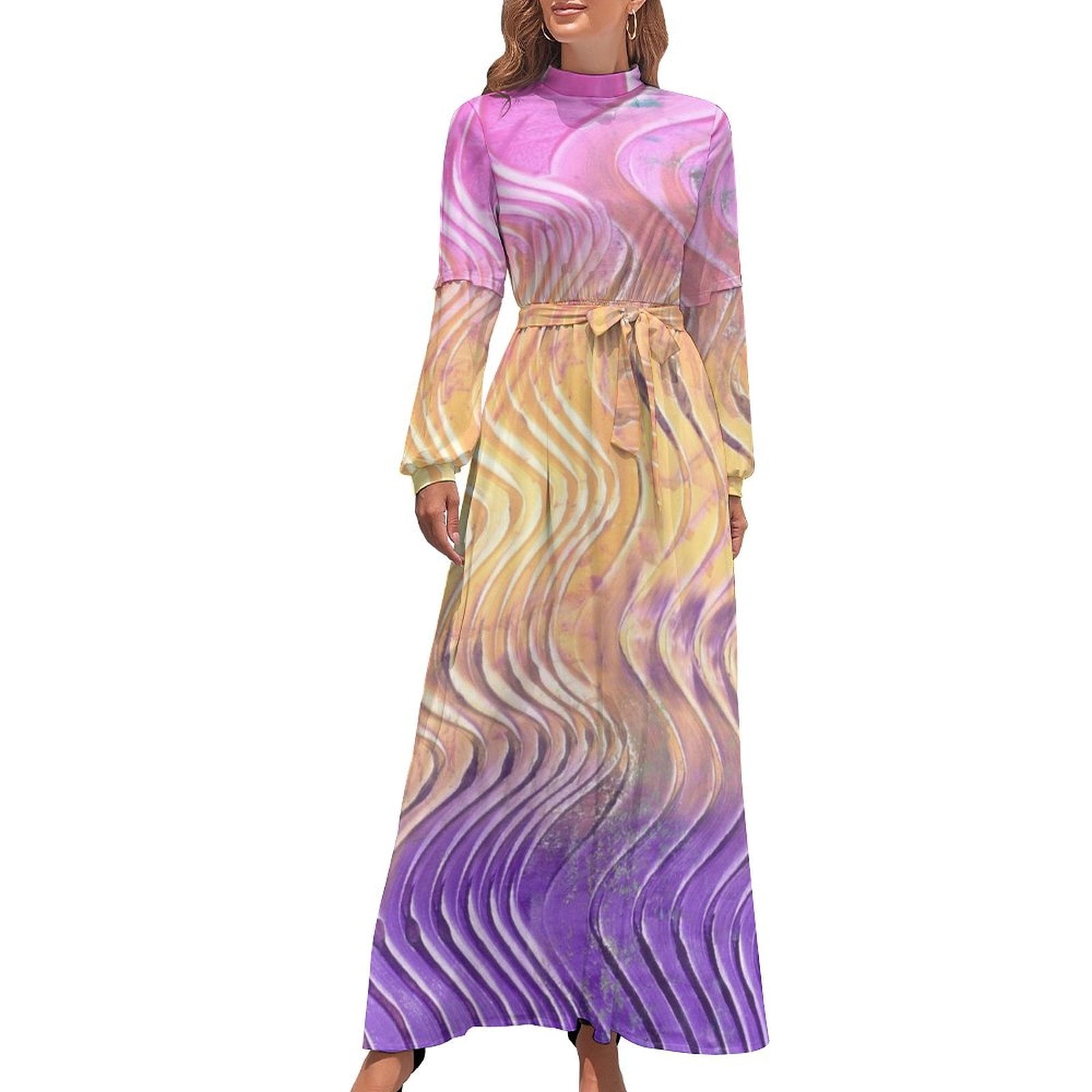 Easter Egg Wave Long Dress elegant chic wedding evening dresses ...