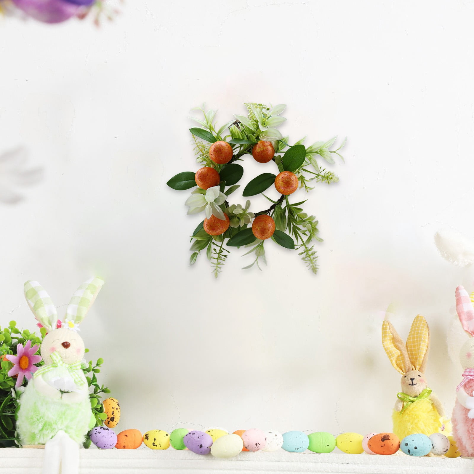 Easter Egg Wreath, Easter Door Hanging Decoration, Realistic Artificial ...