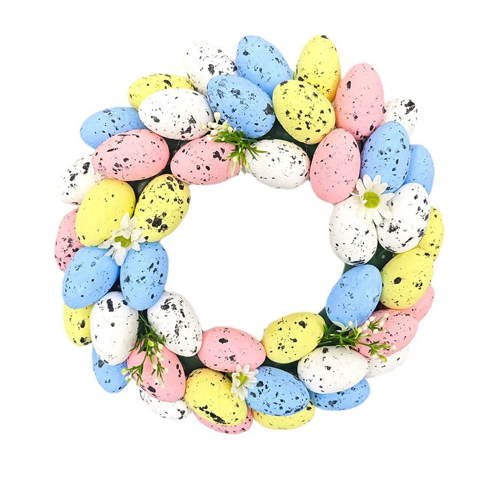 Easter Egg Wreath Spring Wreath Artificial Flower Wreath With Colorful ...