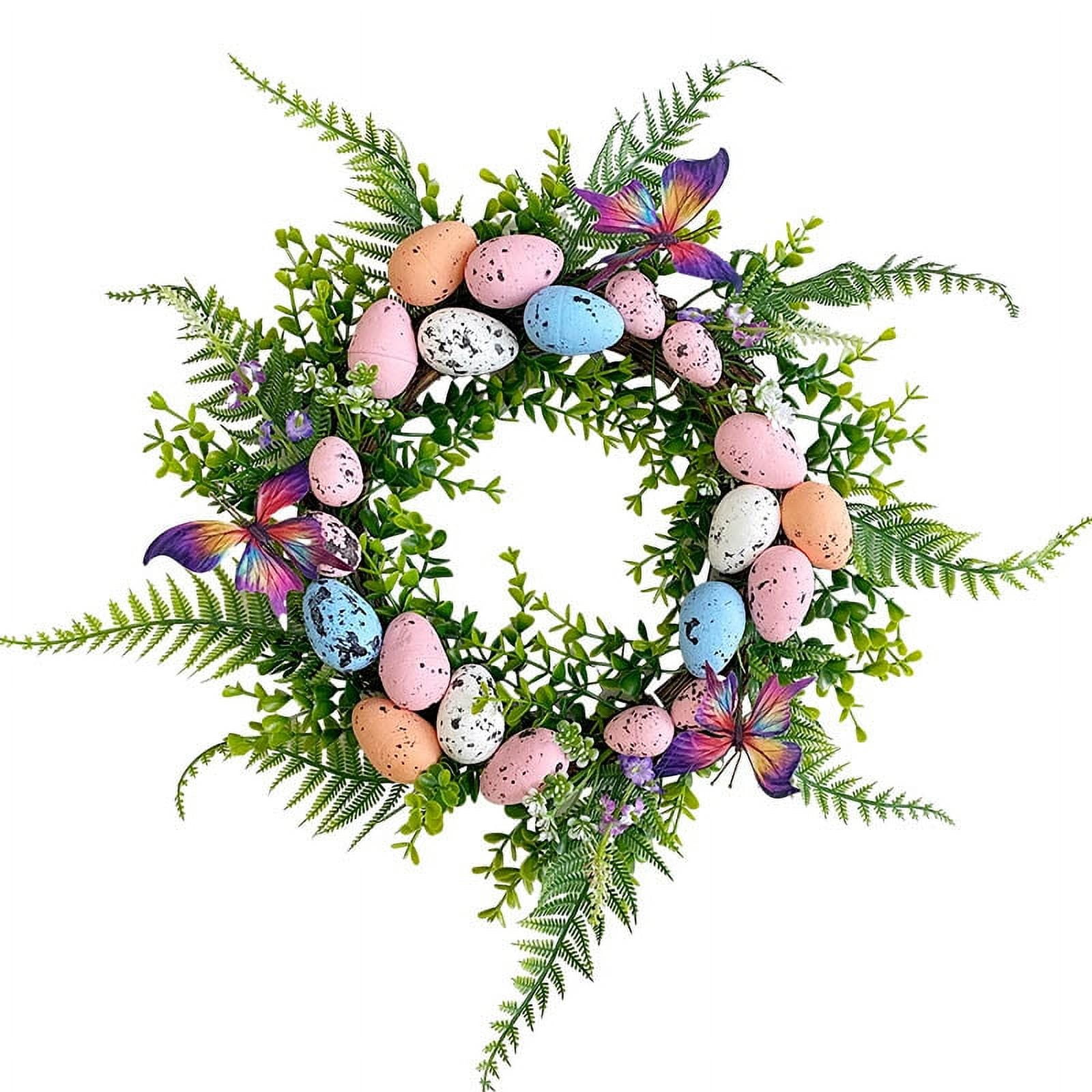 Easter Egg Wreaths, 15.76 inch Easter Egg Wreath Easter Decorations ...