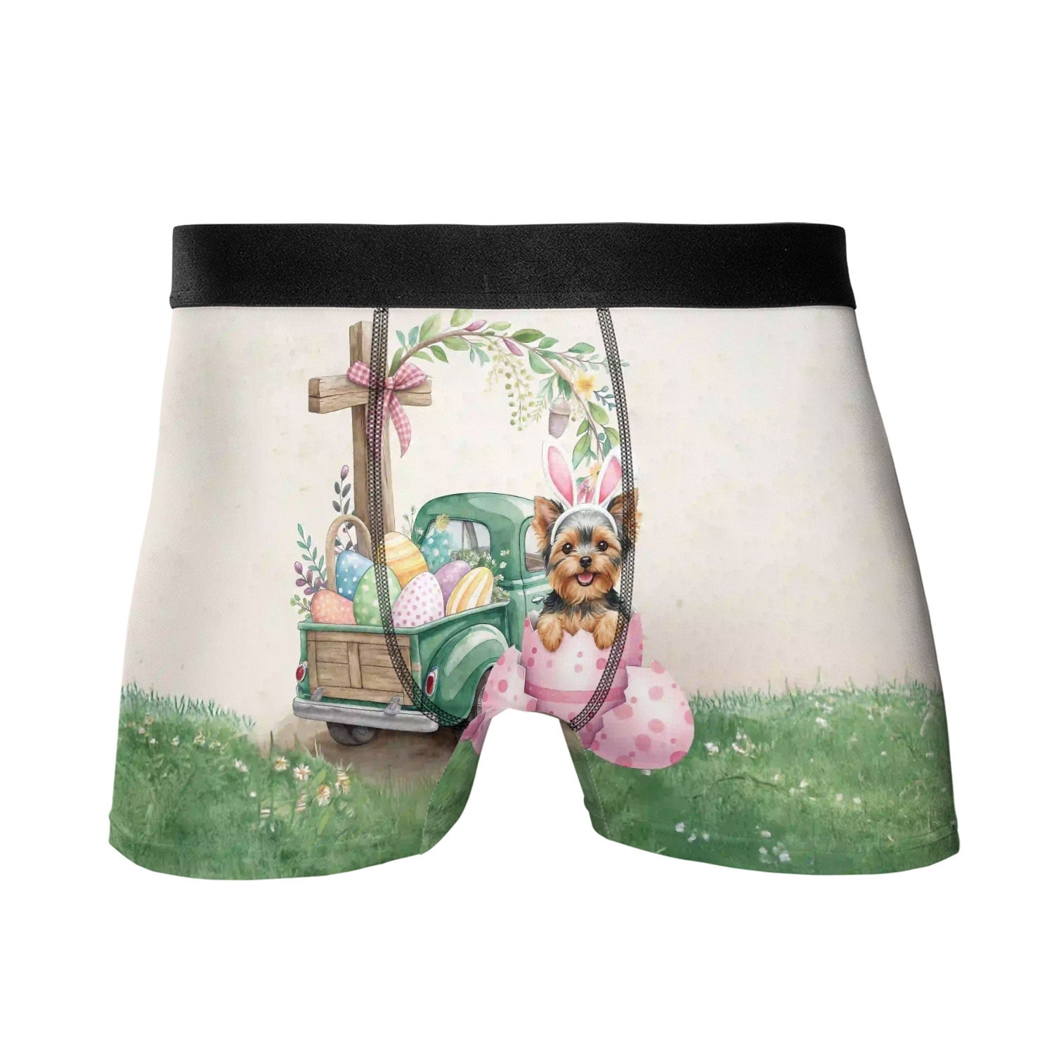 Easter Egg Yorkshire Terrier Bunny Ear Welcome Spring Truck All Over ...