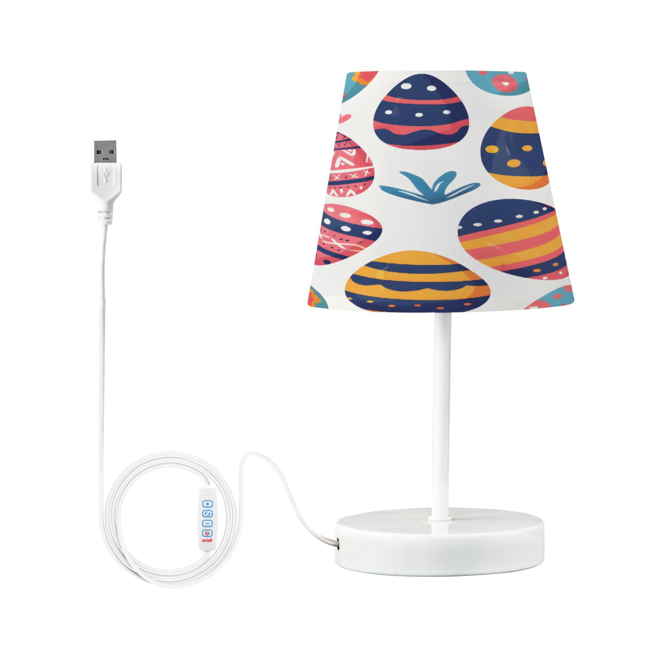 Easter Egg and Grass Desk Lamp LED Table Nightstand Lamps with 3 Color ...