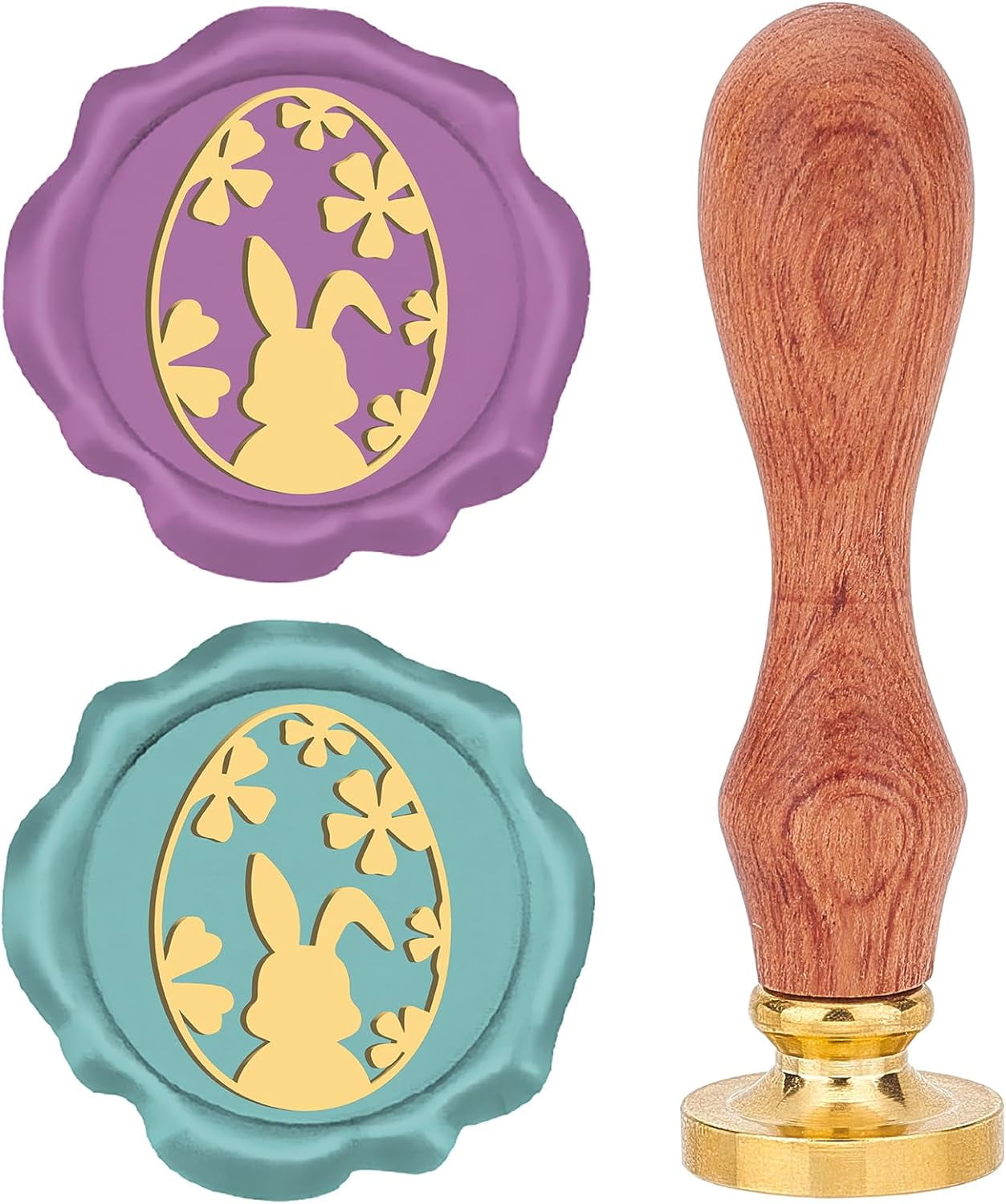 Easter Egg with Rabbit Wax Seal Stamp 25mm Flower Sealing Wax Stamps ...