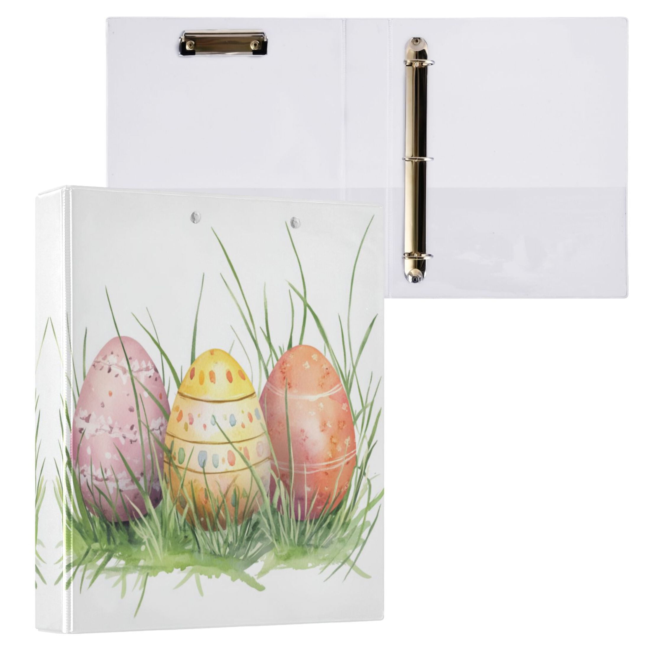 Easter Eggs 3 Ring Hardcover Binders 1.5in Round Rings for Letter-Size ...