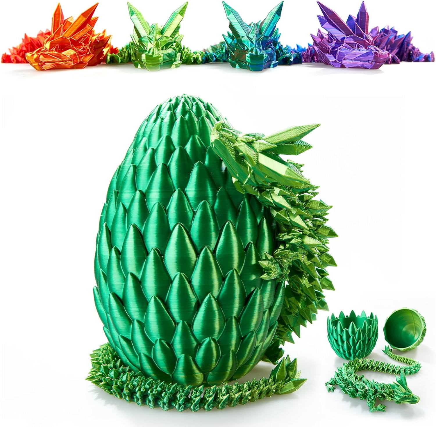 Easter Eggs,3D Printed Dragon Egg, 15Inch Crystal Dragon in Dragon Egg ...