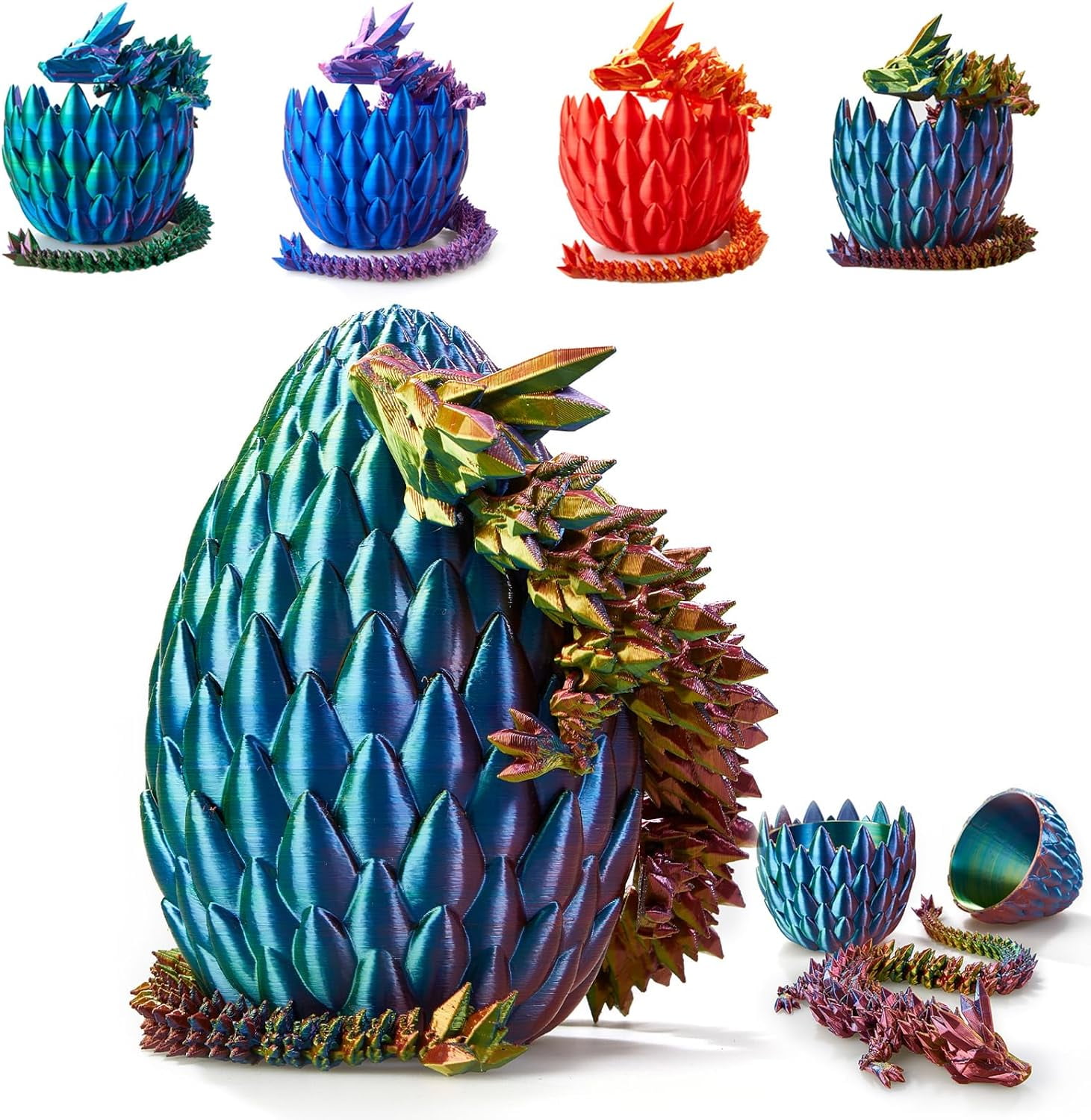 Easter Eggs,3D Printed Dragon Egg, 15Inch Crystal Dragon in Dragon Egg ...