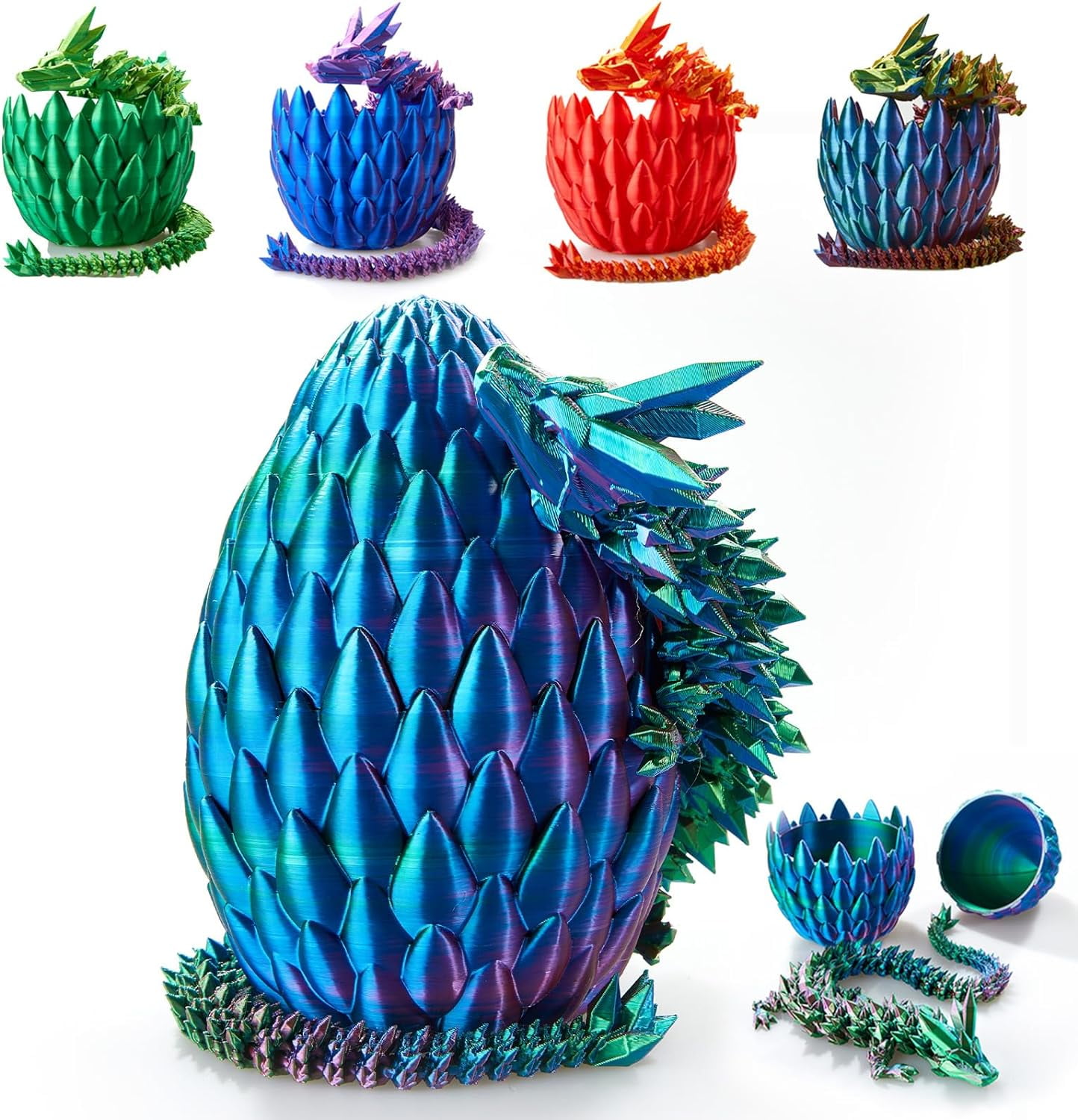 Easter Eggs,3D Printed Dragon Egg, 15Inch Crystal Dragon in Dragon Egg ...