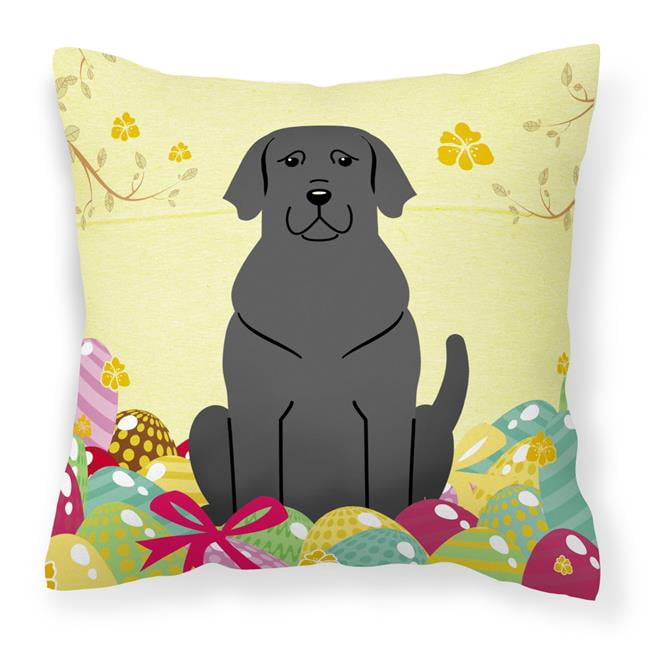 Easter Eggs Black Labrador Fabric Decorative Pillow - Walmart.com