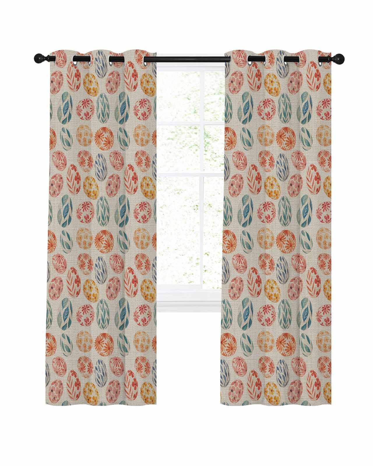 Easter Eggs Blackout Curtains for Bedroom Living Room, Spring ...