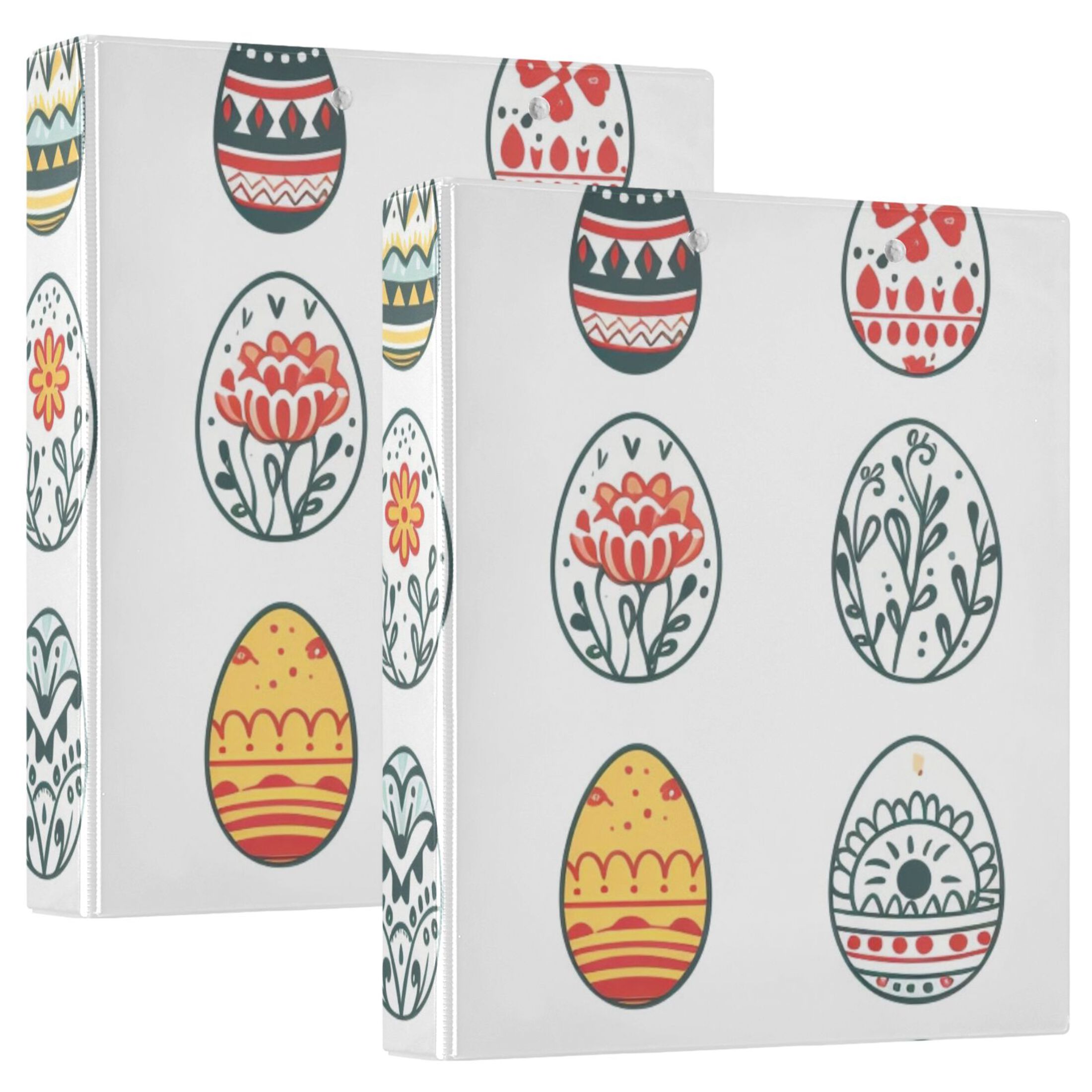 Easter Eggs Clipart 3 Ring Hardcover Binders 1.5" Round Rings for ...