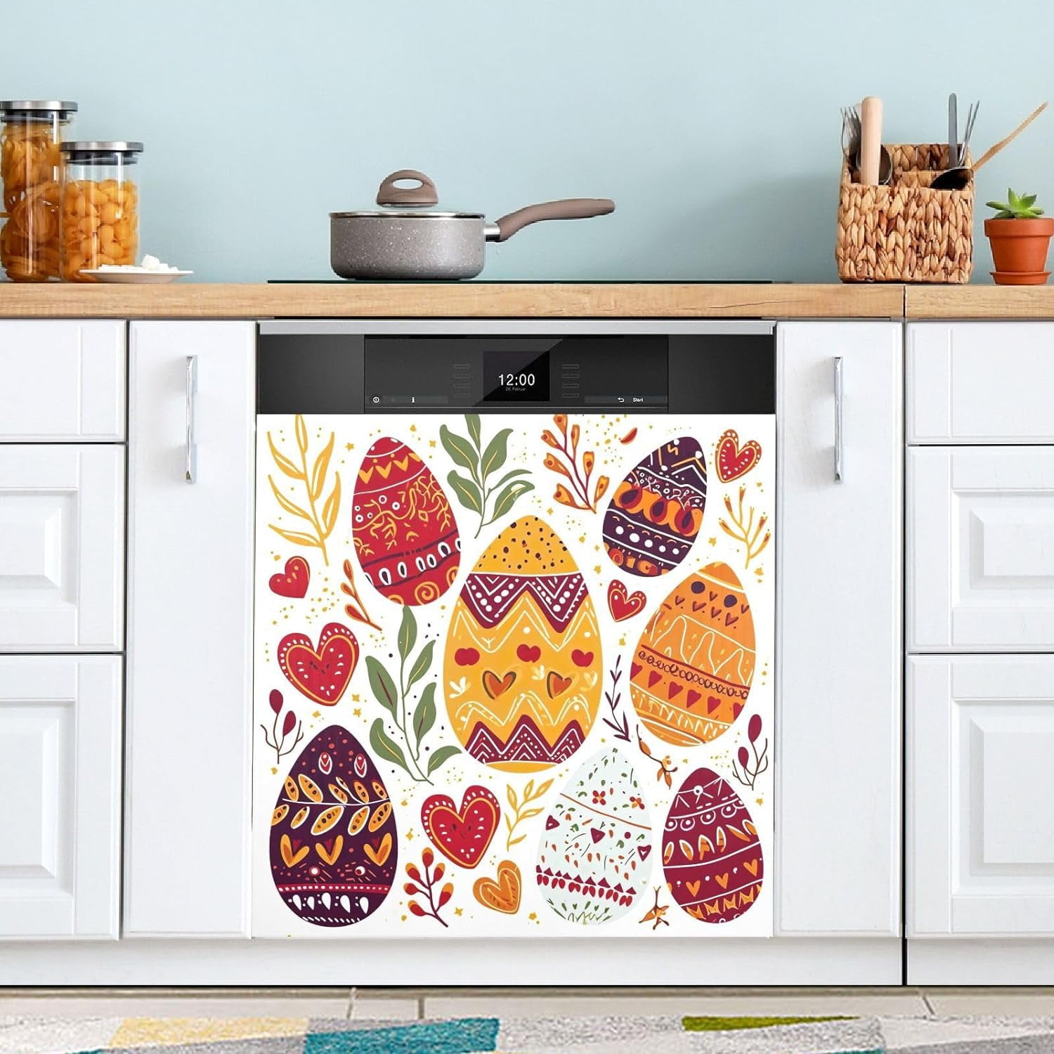 Easter Eggs Dishwasher Magnet Cover, Kitchen Dish Washer Door Panel ...