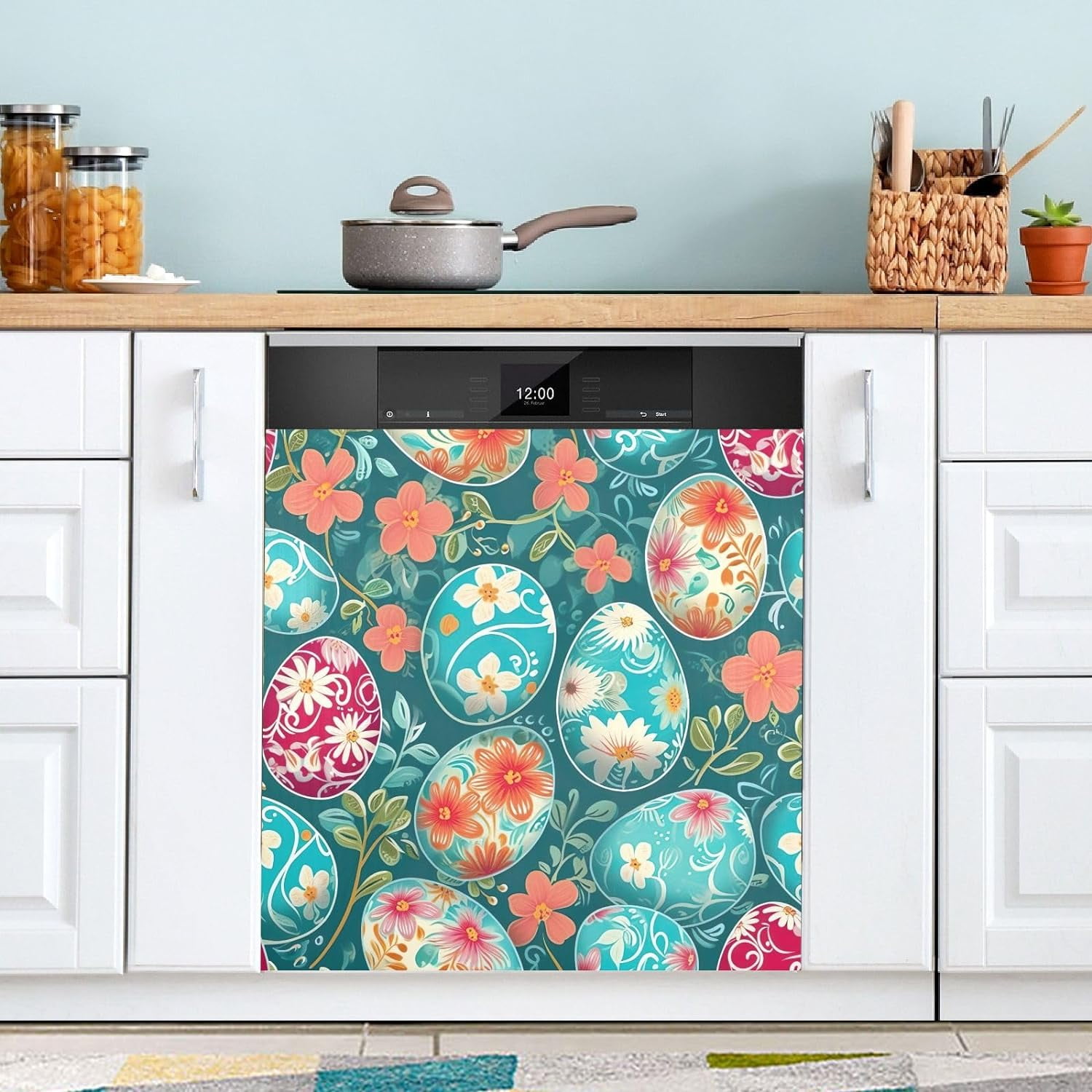 Easter Eggs Dishwasher Magnet Cover, Kitchen Dish Washer Door Panel ...