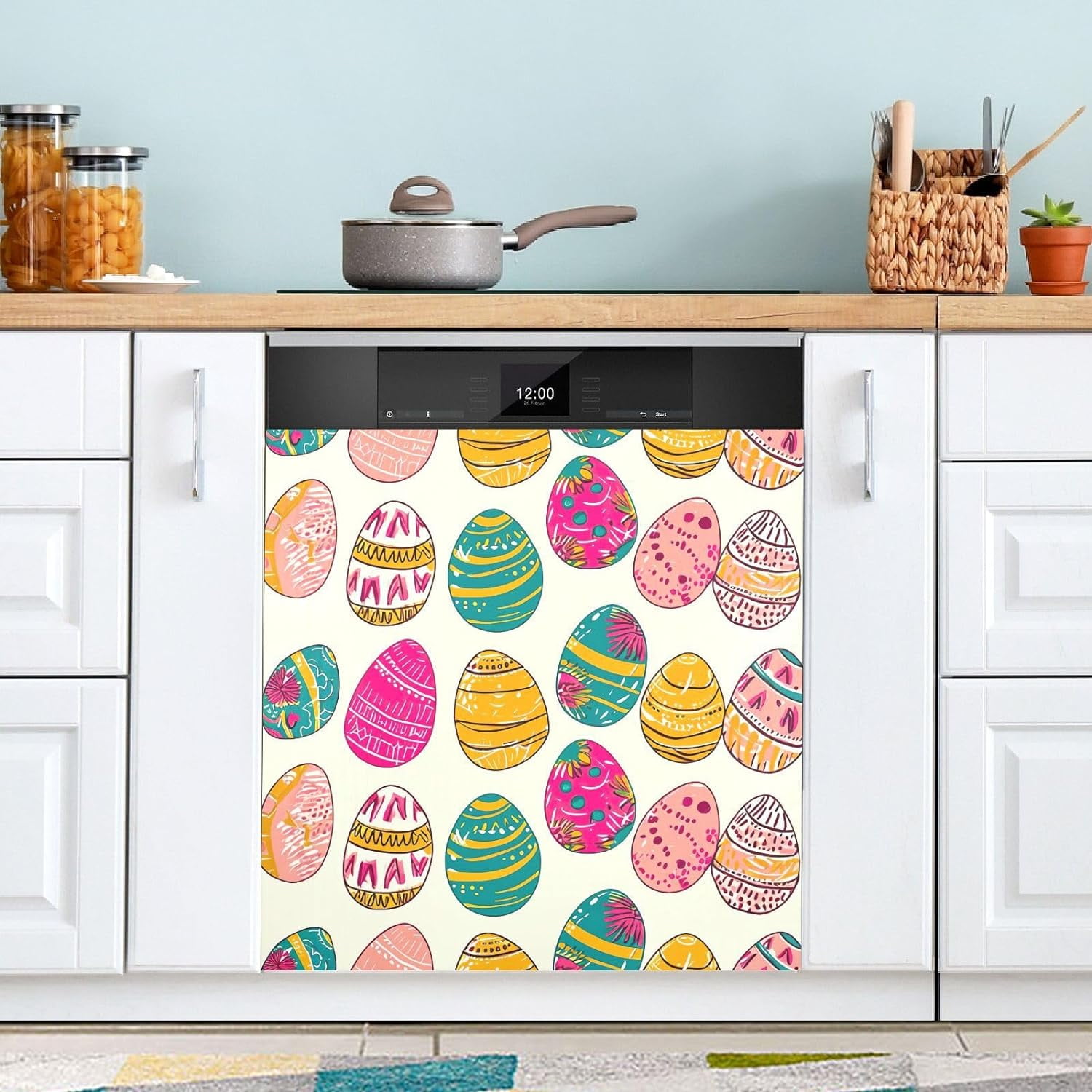 Easter Eggs Dishwasher Magnet Cover, Kitchen Dish Washer Door Panel ...