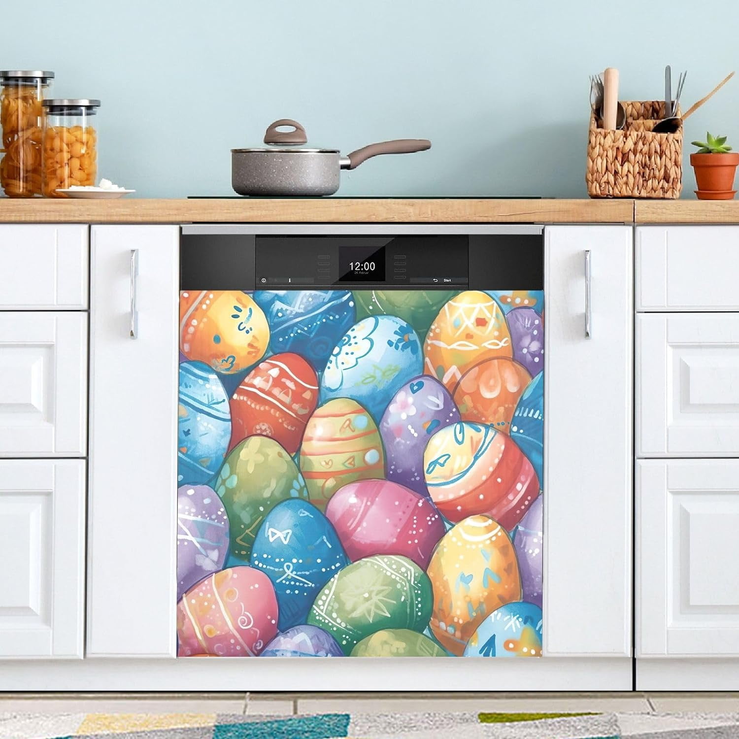 Easter Eggs Dishwasher Magnet Cover, Kitchen Dish Washer Door Panel ...