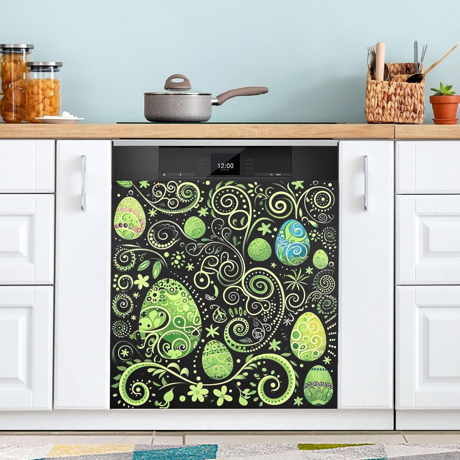 Easter Eggs Dishwasher Magnet Cover, Kitchen Dish Washer Door Panel ...