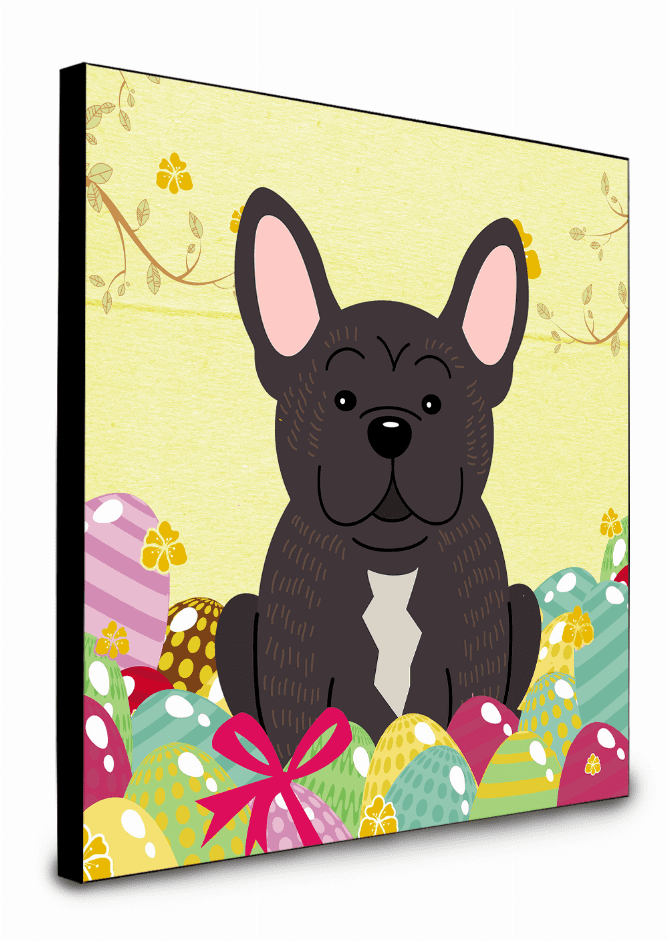 Carolines Treasures 8 x 8 x 0.625 in. Easter Eggs French Bulldog ...
