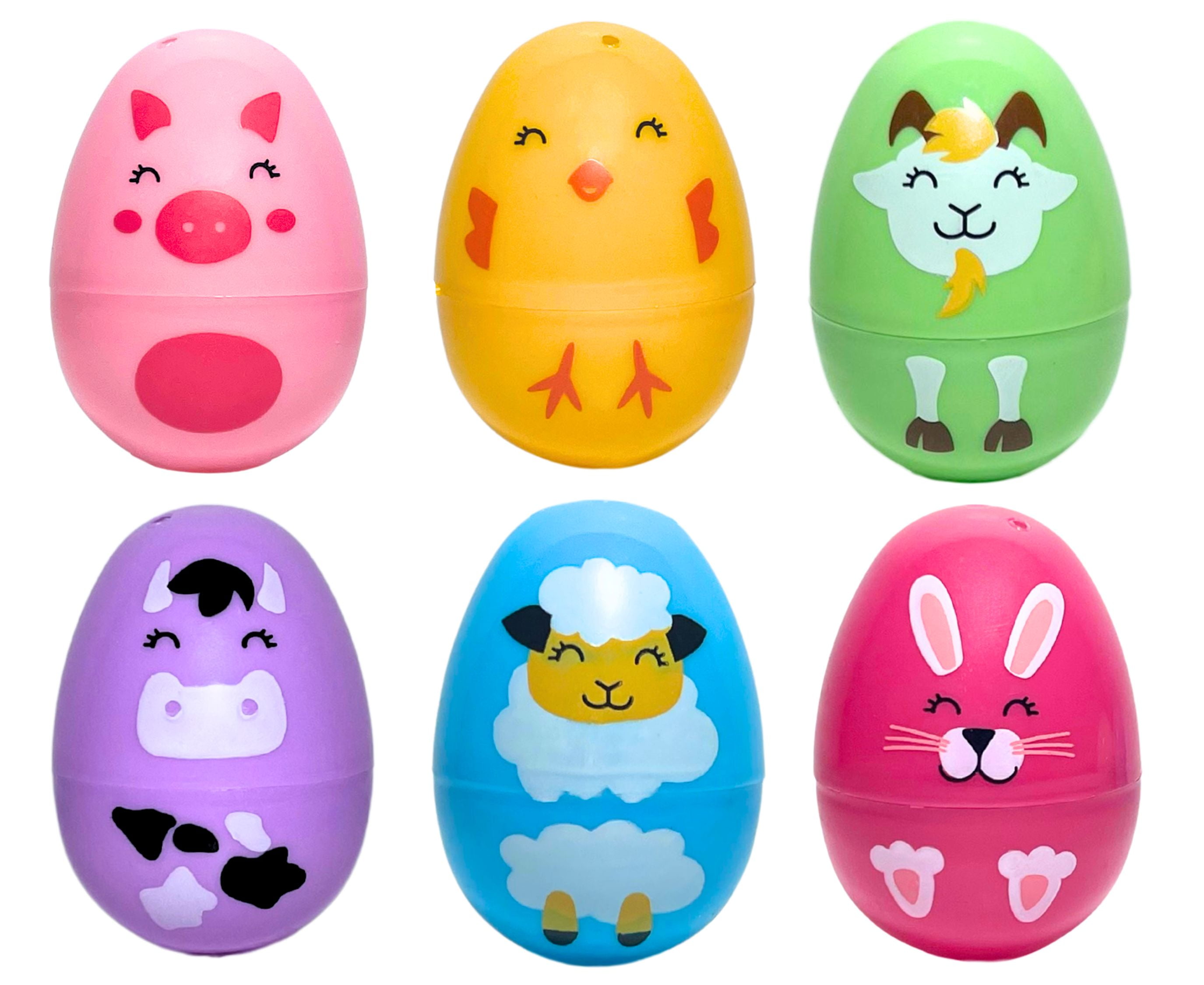 Easter Eggs Farm Animal Print Fillable 60 Pack - Walmart.com