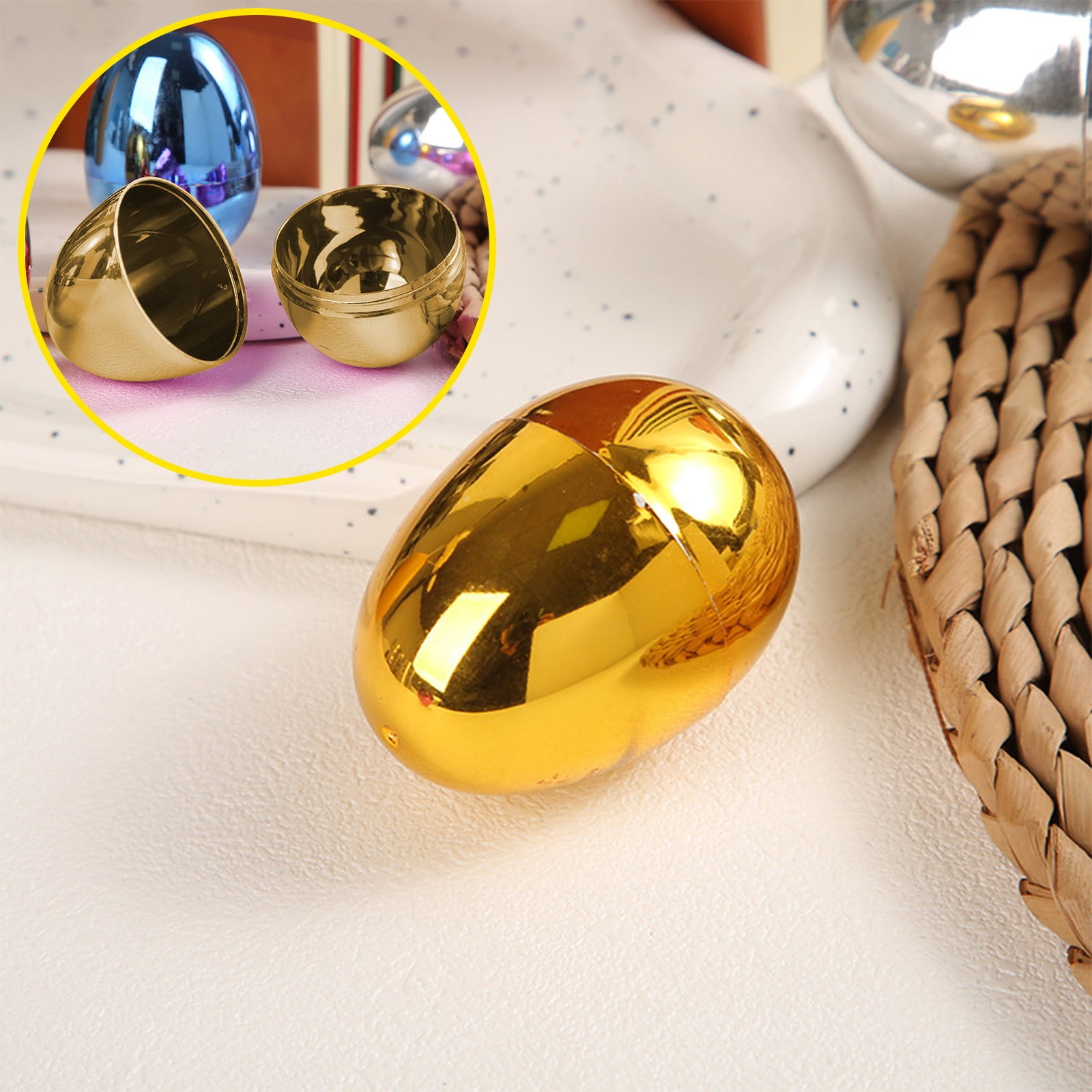 Easter Eggs, Fillable Plastic Eggs, Empty Openable Eggs for Easter Hunt ...