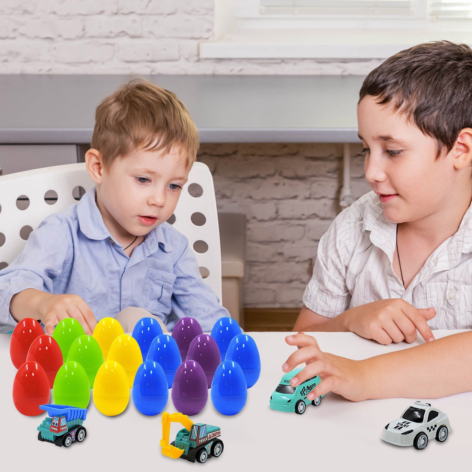 Easter Eggs Filled Bulks for Easter Hunt, Easter Egg Toys, 20 Easter Eggs with Engineering ...