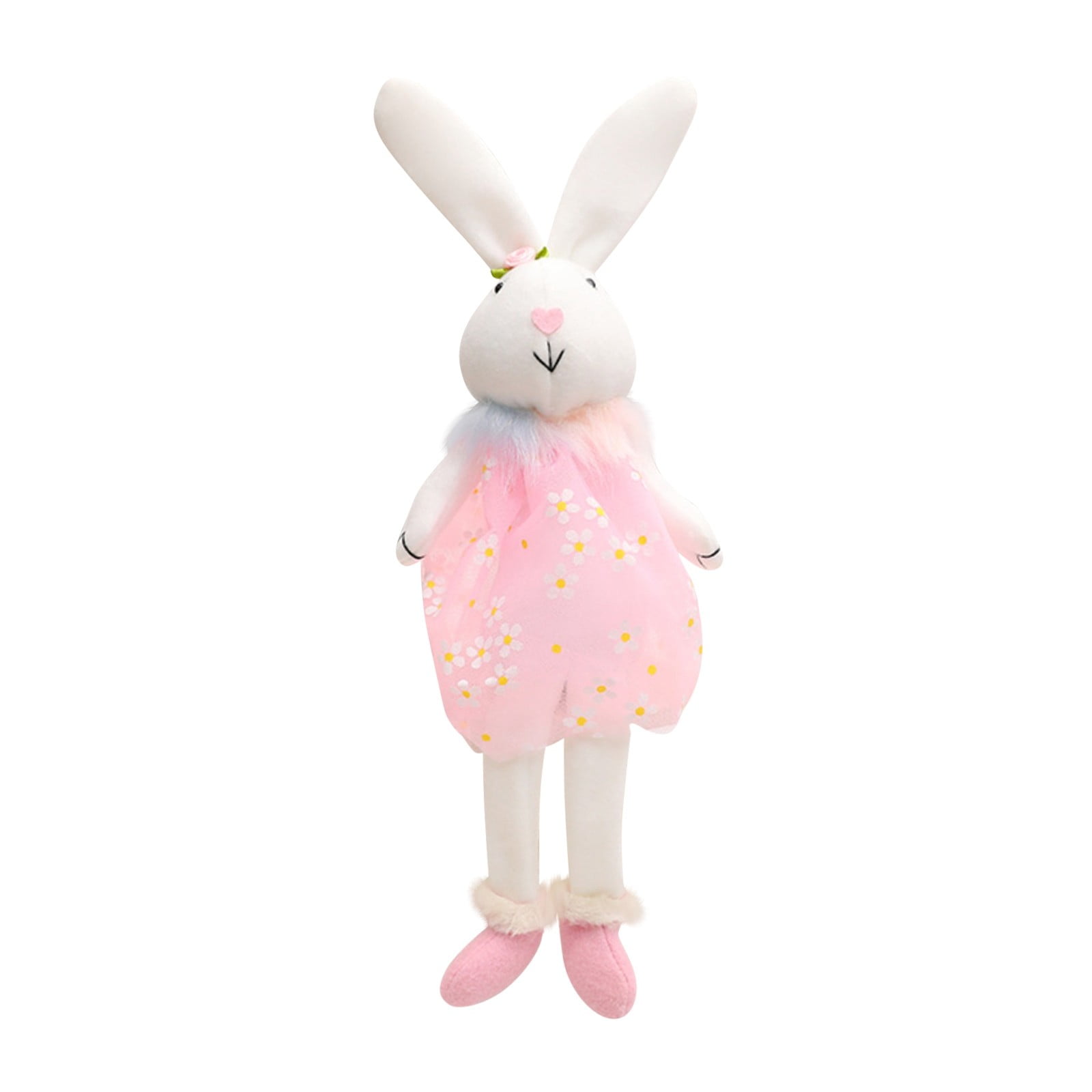 Easter Eggs Filler Adorable Plush Bunny Doll With Pink Dress Soft And ...