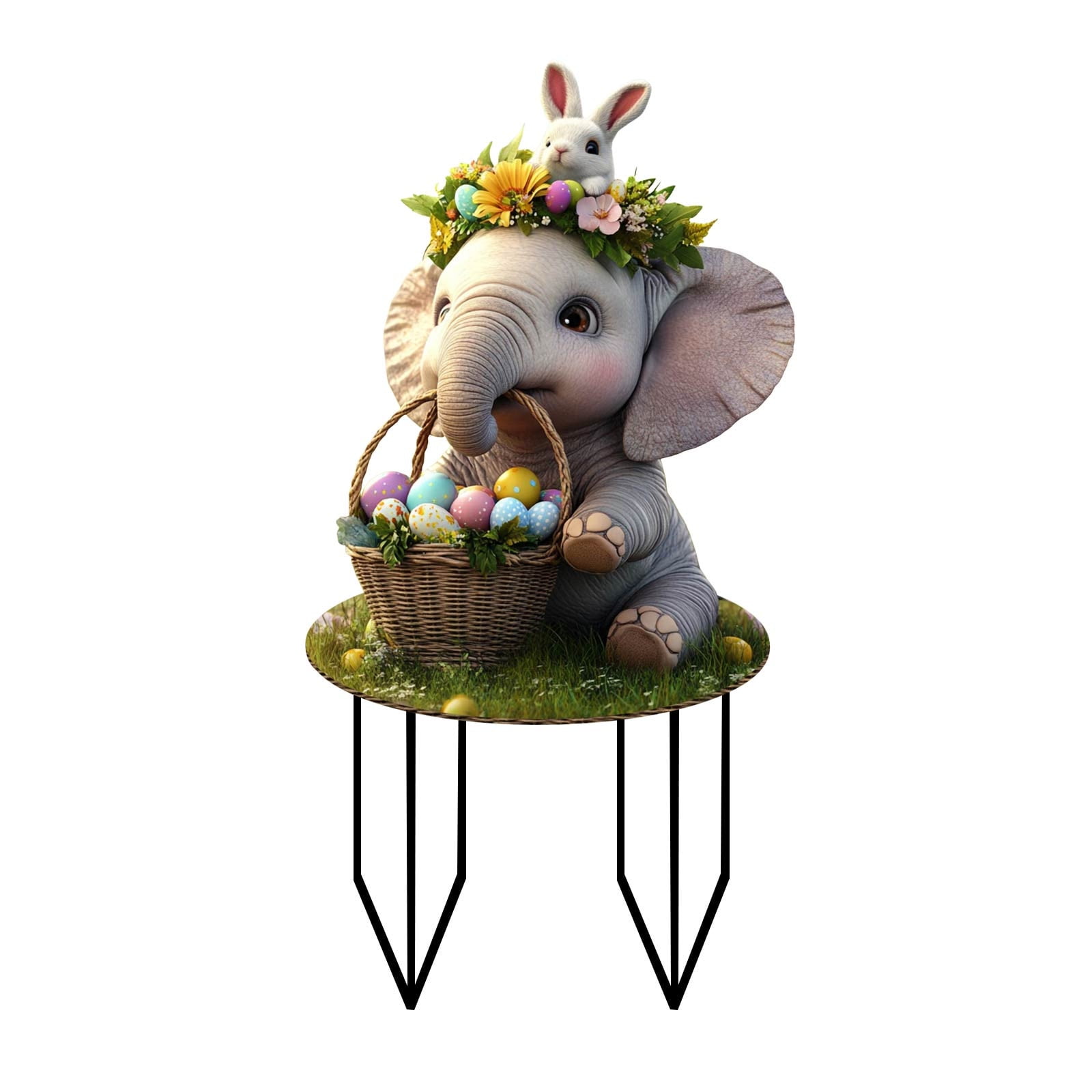 Easter Eggs Garden Stake Spring Animal Yard Sign with Stakes Holiday ...