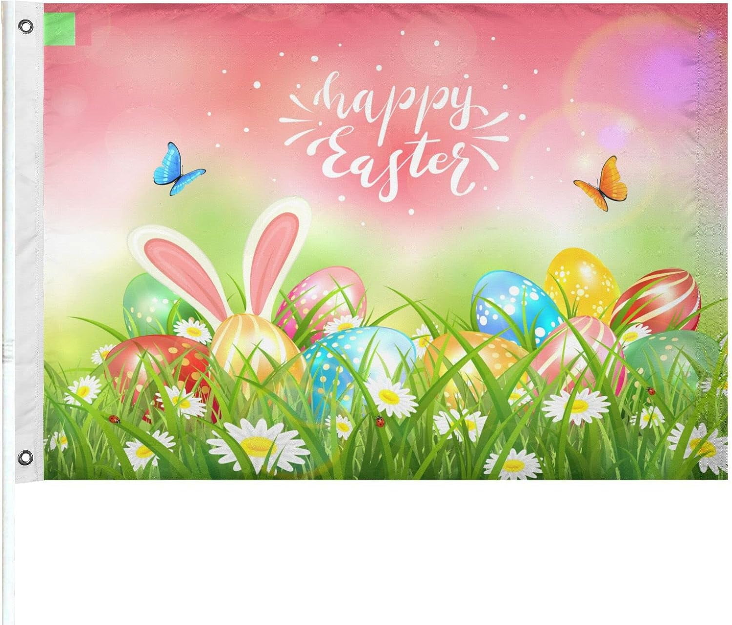 Easter Eggs Grass Bunny Flag Outdoor Garden Flag for Outside Funny ...