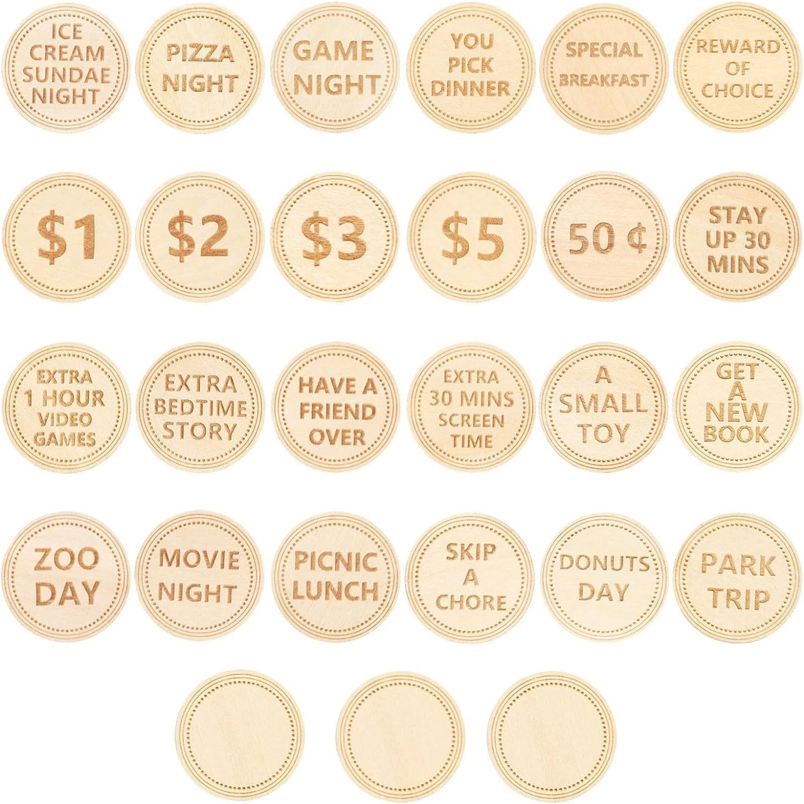 Easter Eggs Hunt Wooden Reward Tokens for Kids Fun Incentive for ...