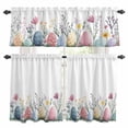Easter Eggs Kitchen Curtains and Valances Set, Watercolor Red Blue ...
