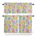 Easter Eggs Kitchen Curtains Valances and Tiers Set of 3 Spring Cute ...