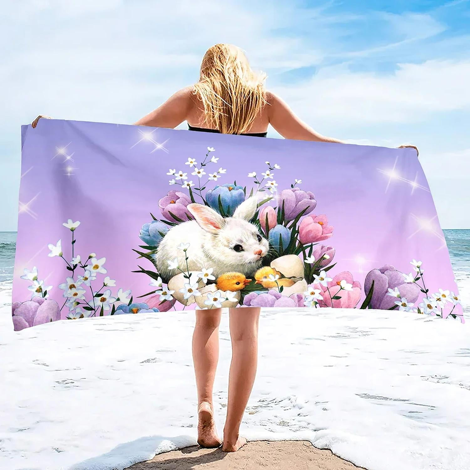 Easter Eggs Microfiber Quick Dry Beach Towel,Large Soft Bath Towel ...