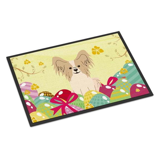 Easter Eggs Papillon Sable White Door Mat - Walmart.com