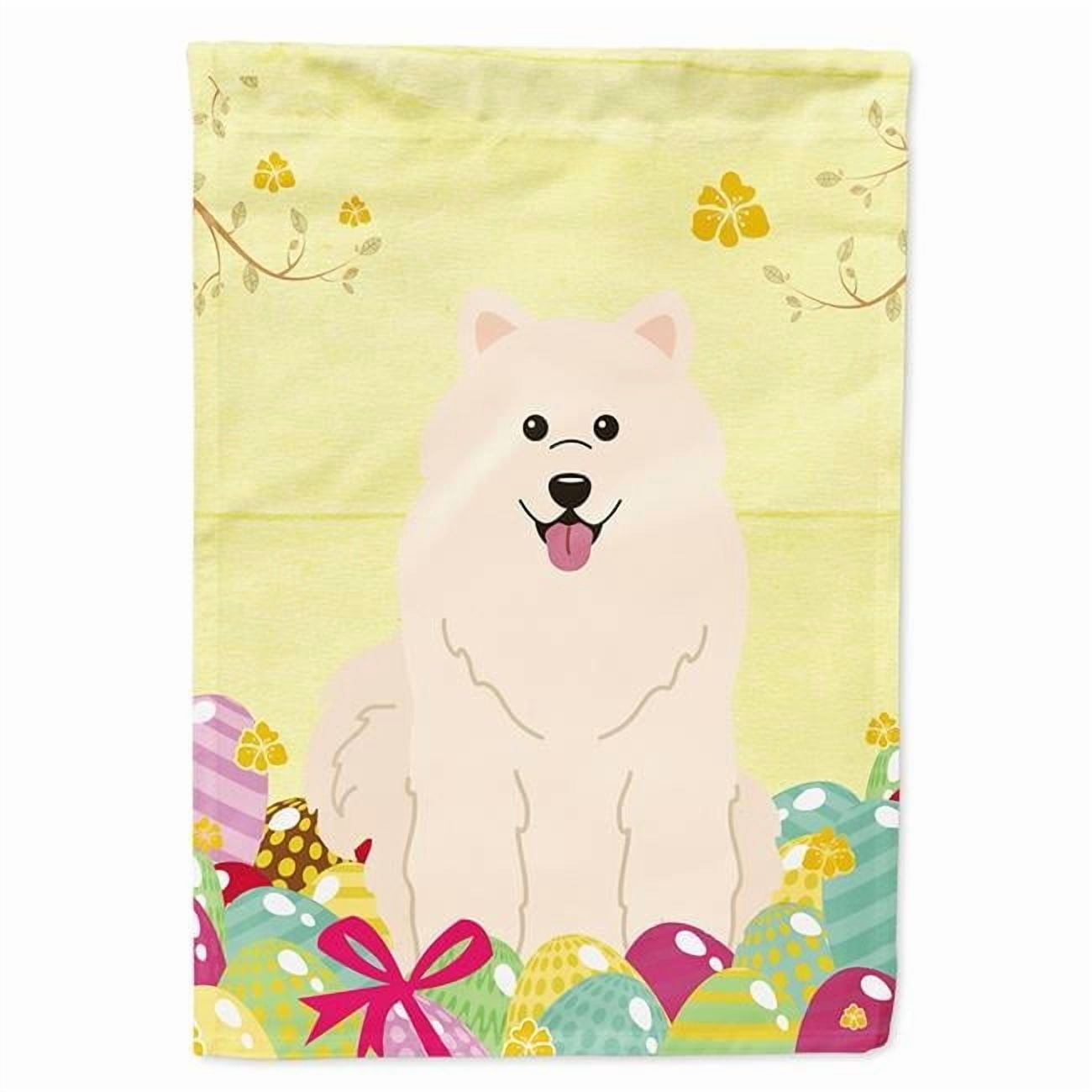 Easter Eggs Samoyed Flag Canvas House Size - Walmart.com