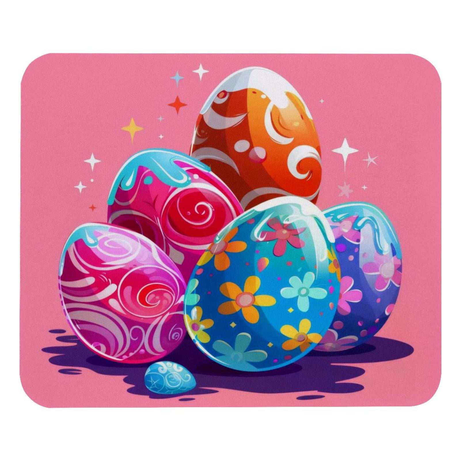 Easter Eggs Square Mouse Pad, Mouse Mat with Non-Slip Rubber Base ...
