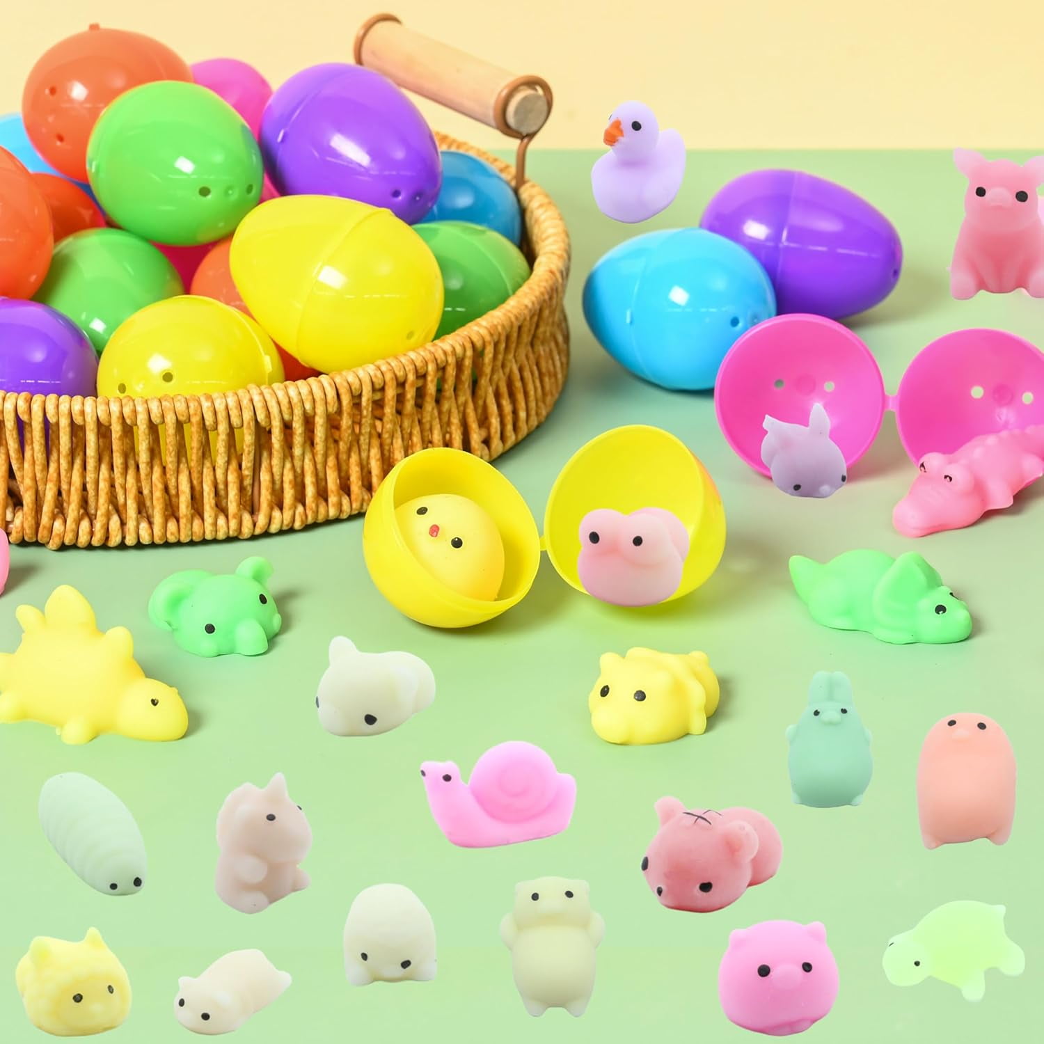 Easter Eggs with Squishy Toys Filled for Kids, Set of 24 Stuffed ...