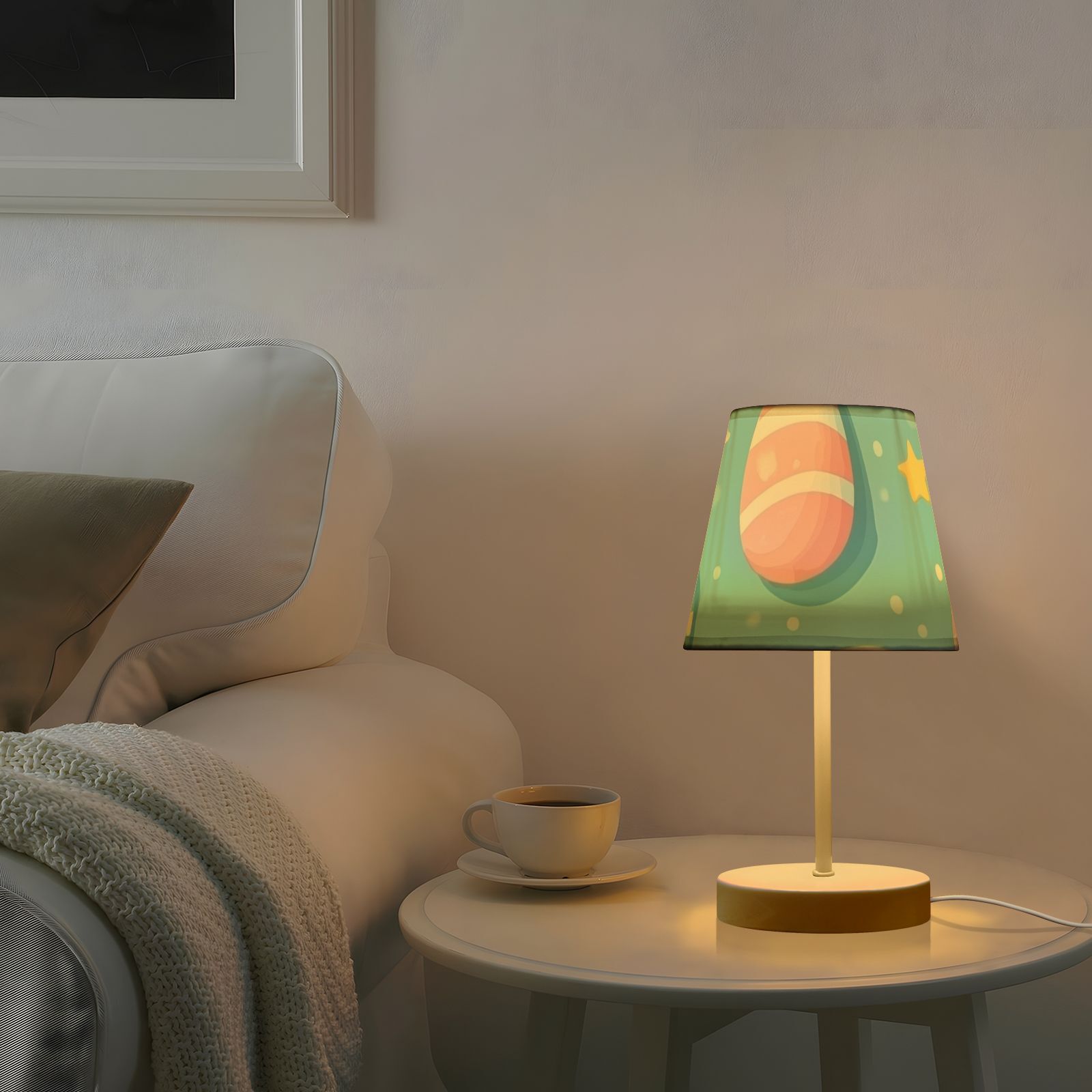 Easter Eggs Stars Desk Lamp 3 Color Modes LED Table Lamp Nightstand ...