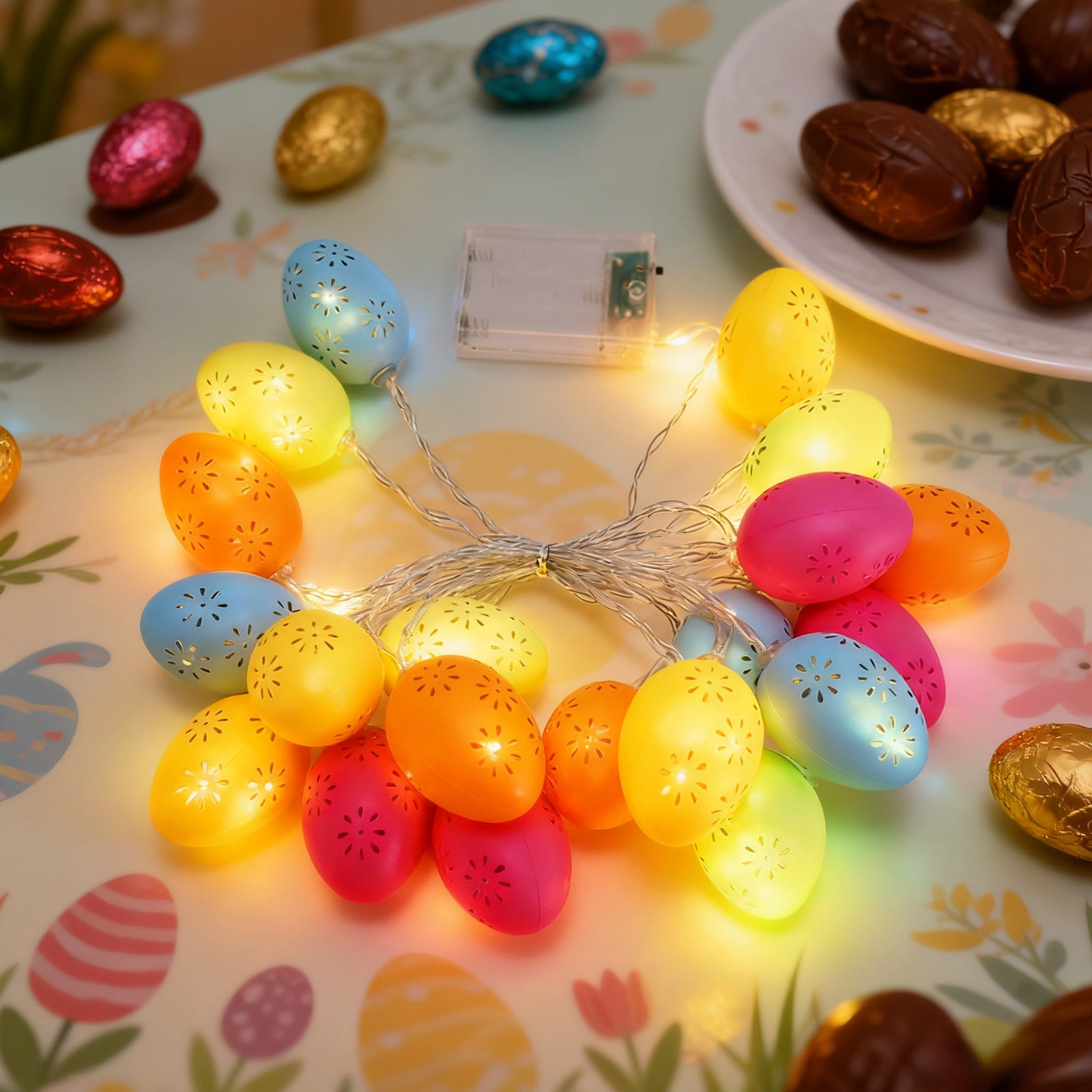 Easter Eggs String Lights, Battery Operated, 5.4 Ft 20 LED Fairy String ...