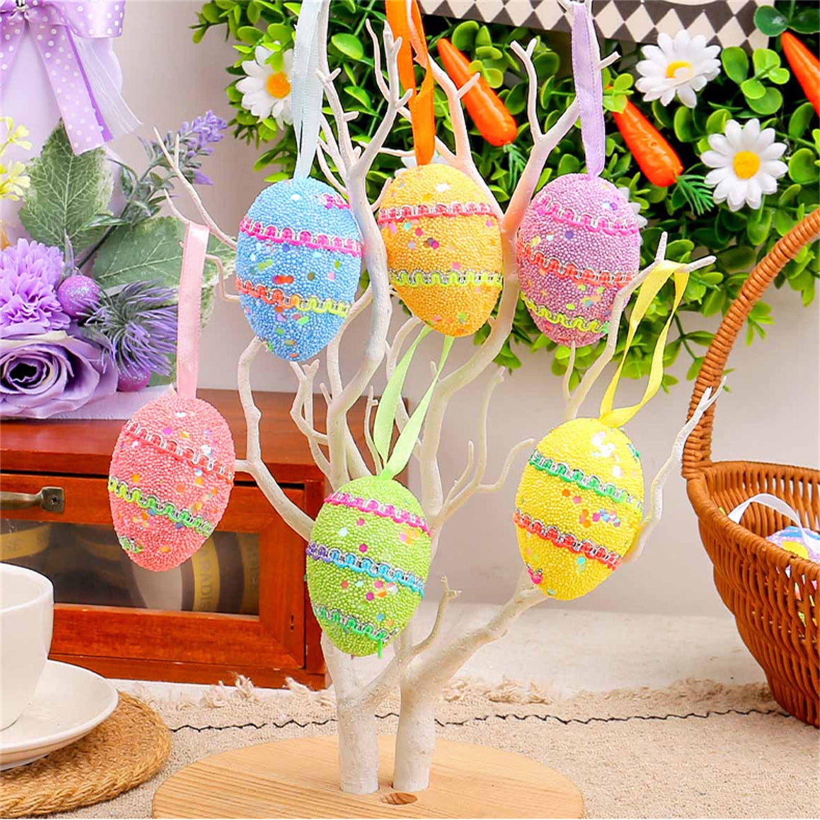 Easter Eggs for Decorations & Hunting - Assorted Color Plastic Eggs for ...