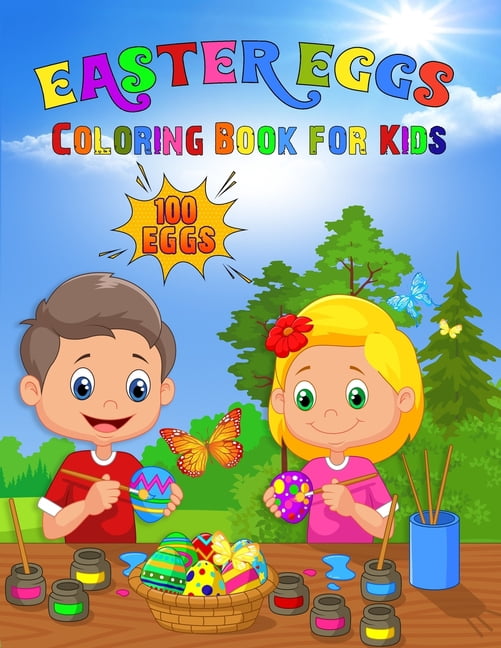 Easter EggsColoring Book for Kids : 100 Easter Coloring page Book to ...
