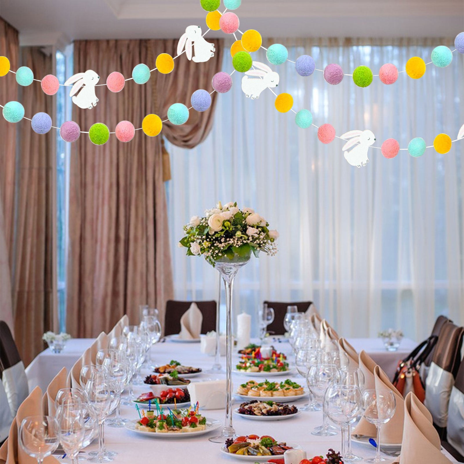 Easter Embellished Birthday Photo Booth Props, Polyester Pink Amily ...