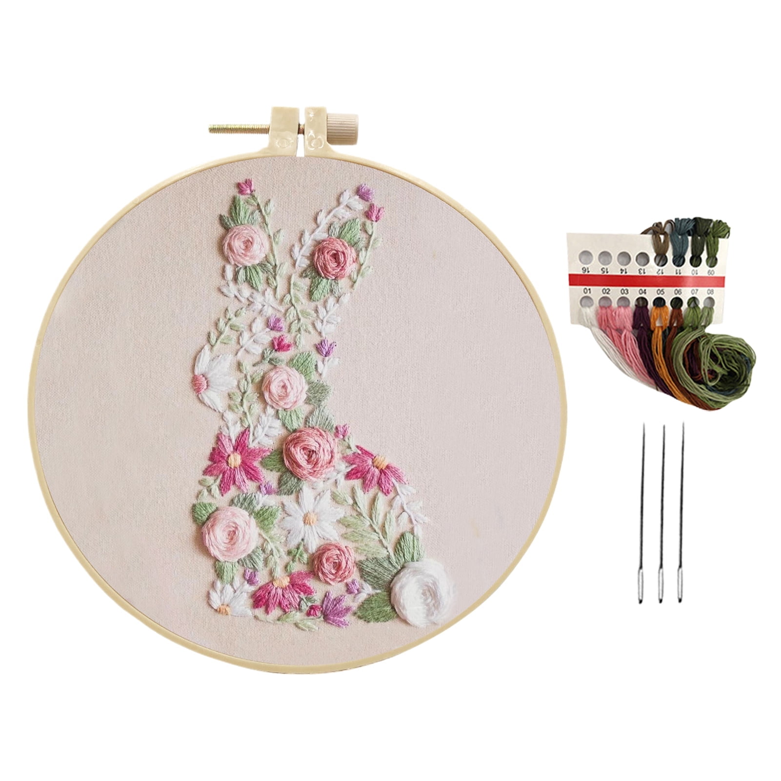 Easter Embroidery Kit，Bunny Beginner Embroidery Kit for Adults，Easter ...