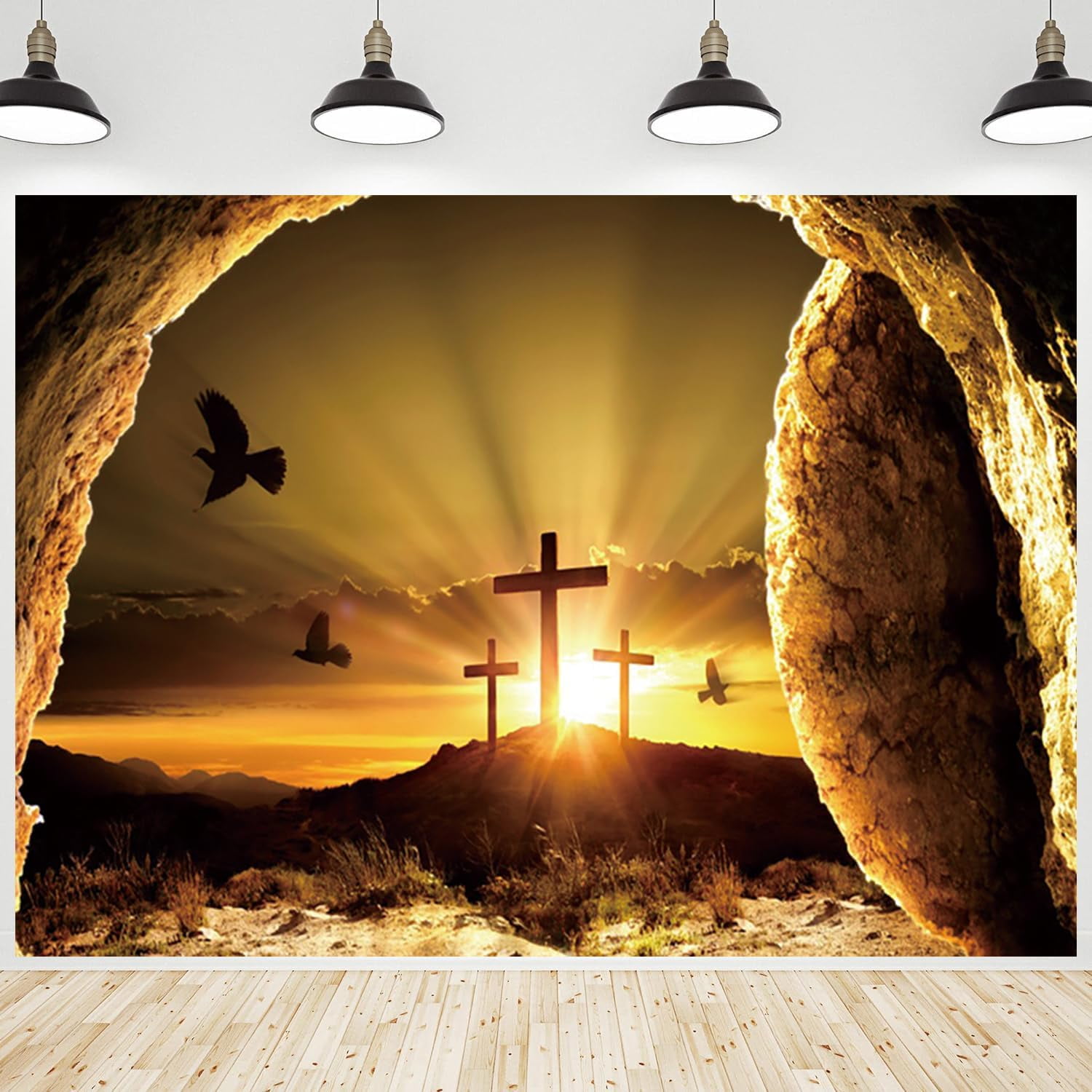 Customer reviews for Easter Empty Tomb Backdrop He is Risen Jesus ...