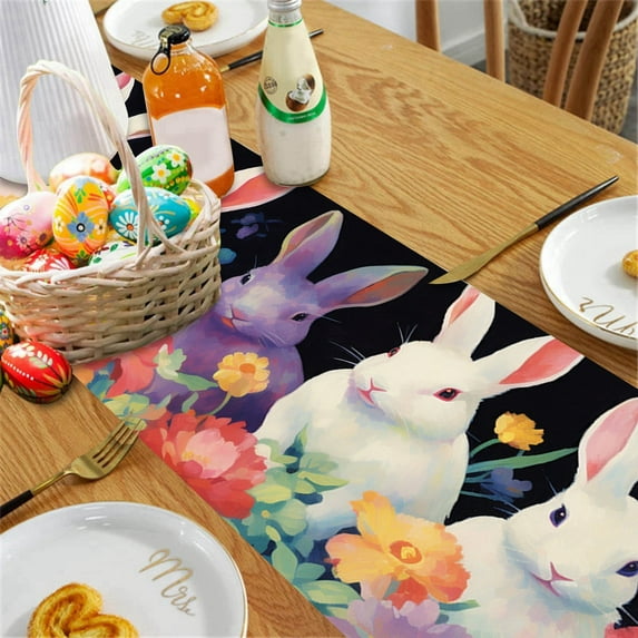 Easter European Style Table Flag Rabbit Table Decoration Tablecloth ...